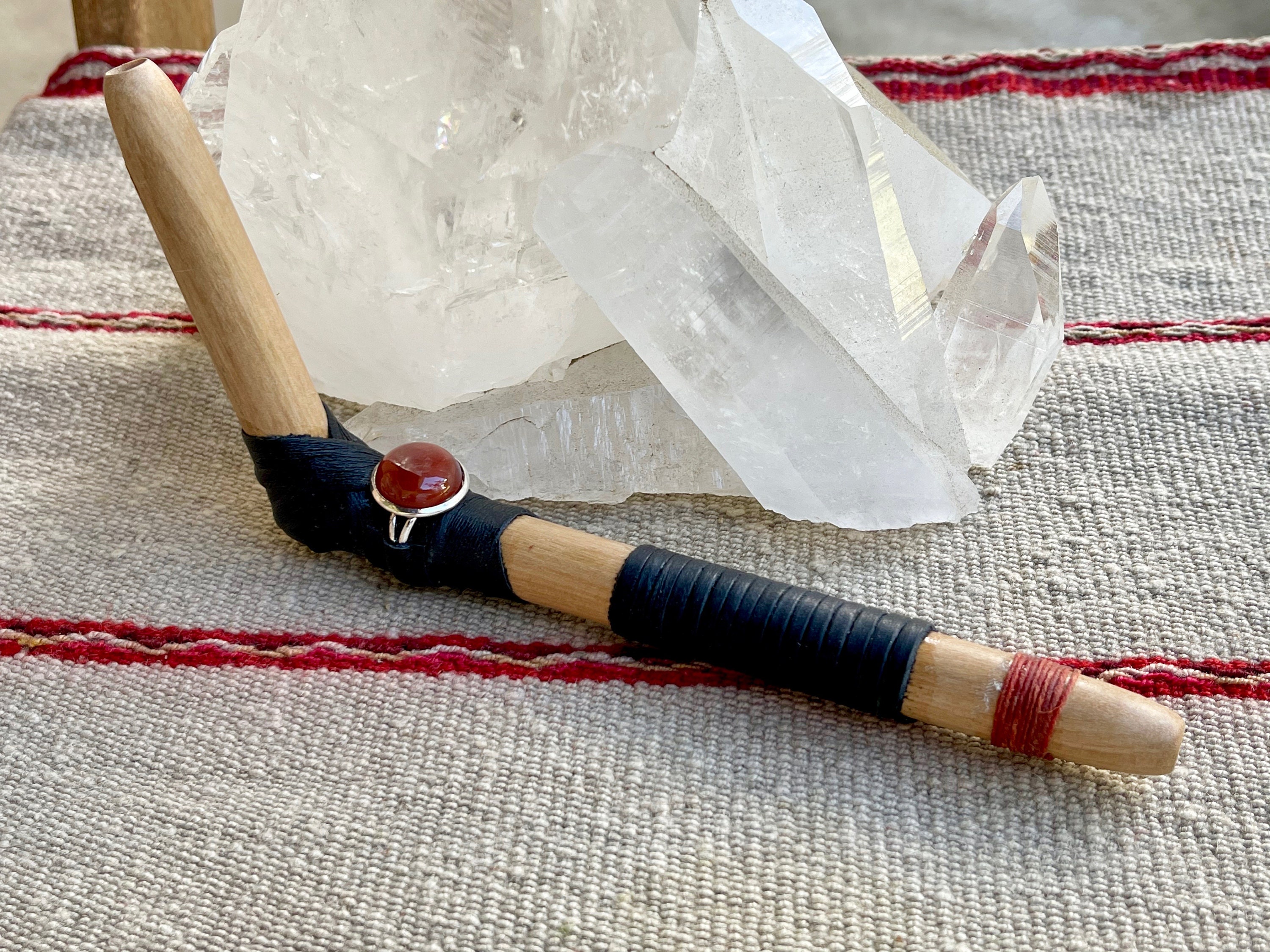 shamanic snuff applicator pipe for Rapé Tepi kuripe Snuff Blower Hapay ...