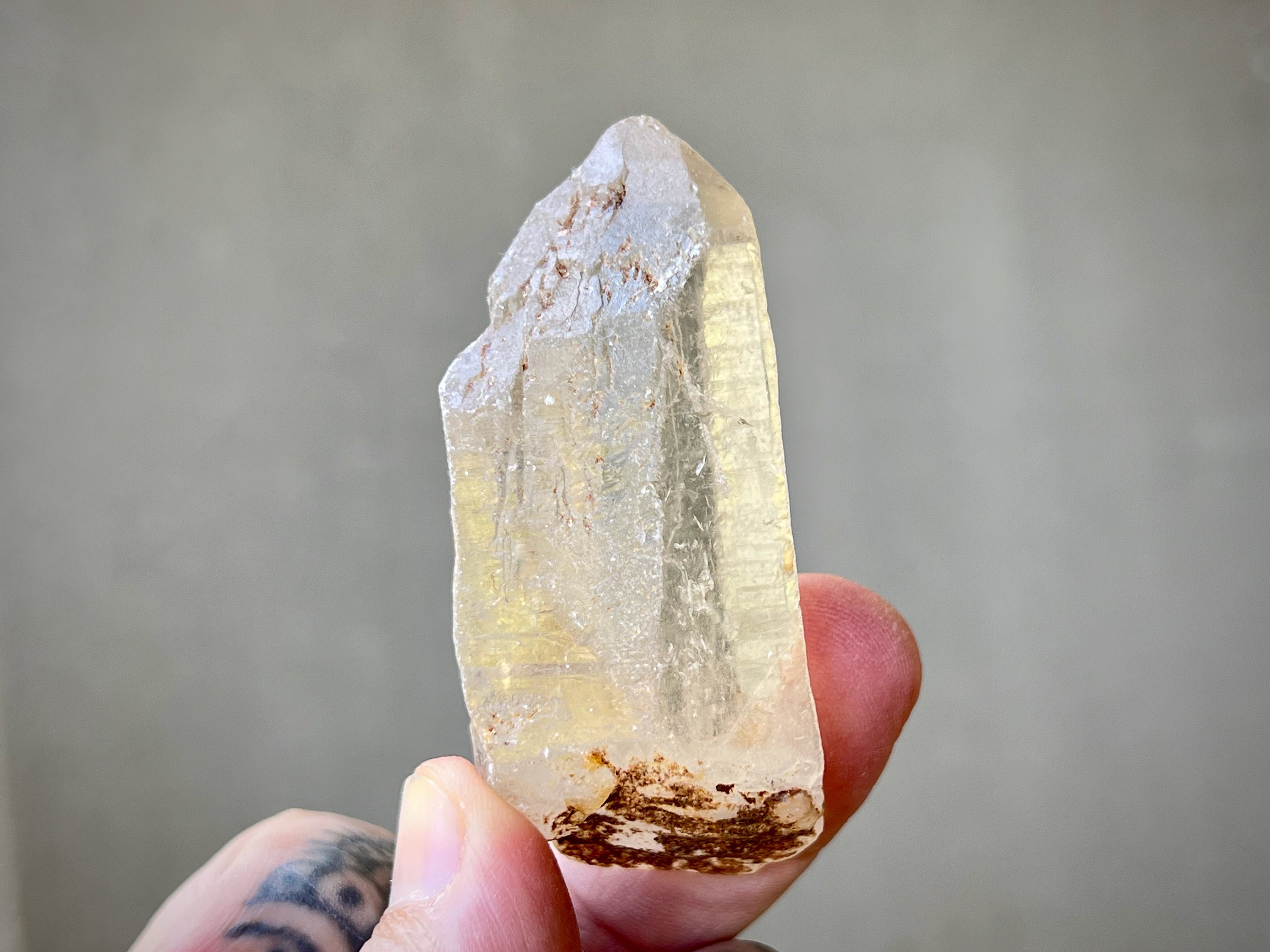 Elestial Citrine with Excellent Clarity and Mild Golden Hue, New Find ...