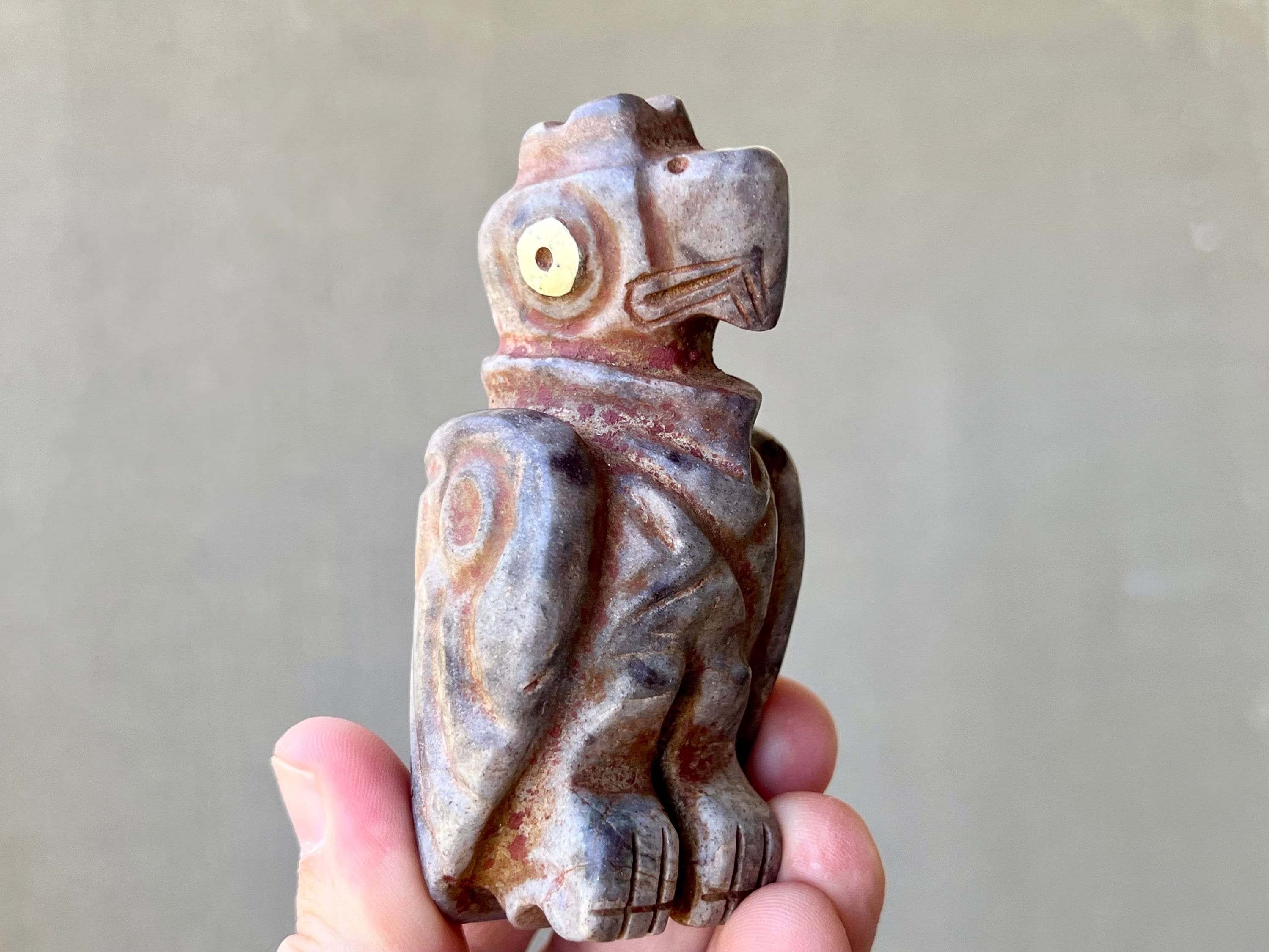 Incan Condor Statue by Peruvian Artist José Aguilar, Carved Crystal ...