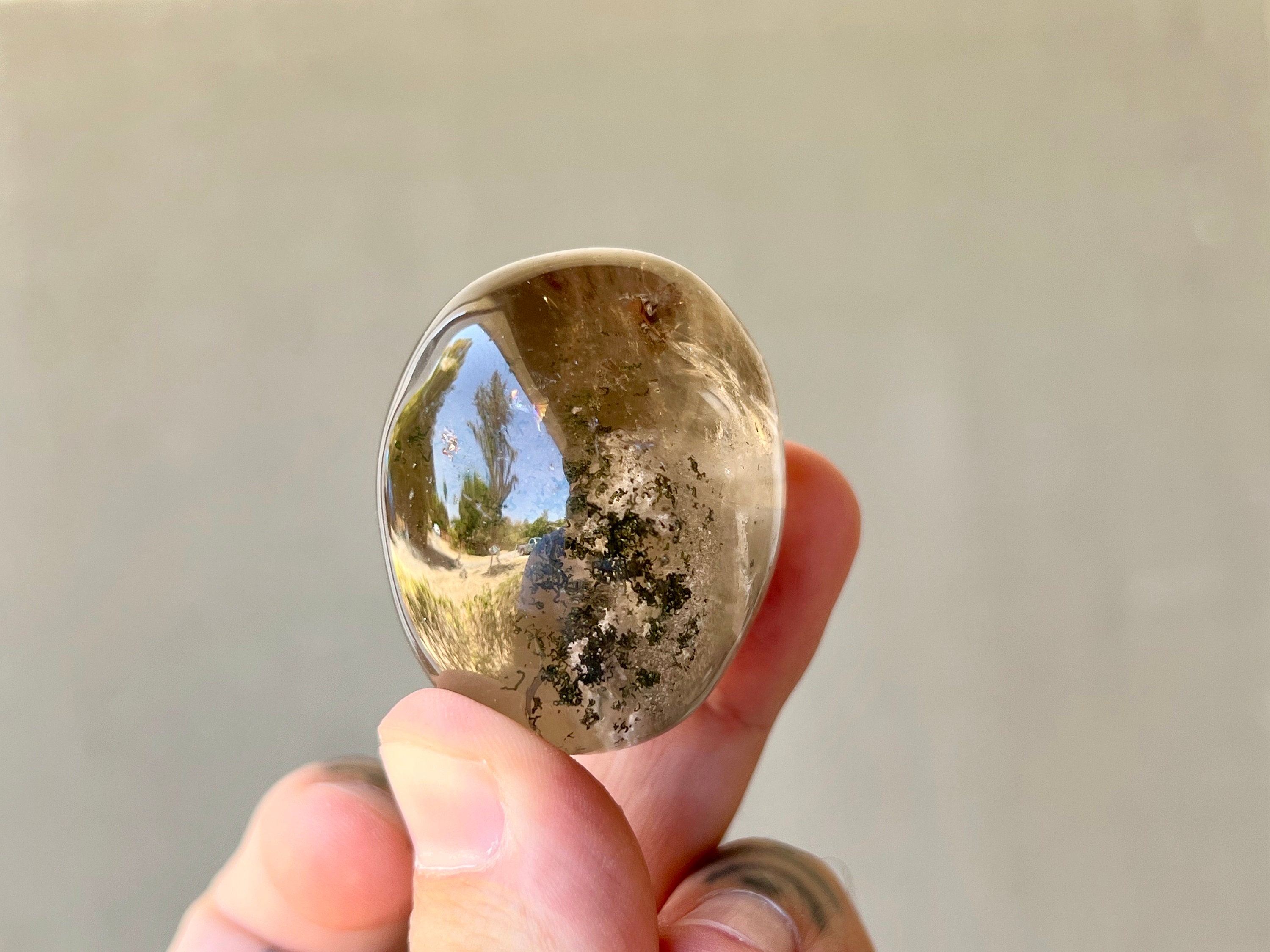 Shaman's Dream Quartz Crystal Dome, Polished Shaman's Dream Palm Stone ...
