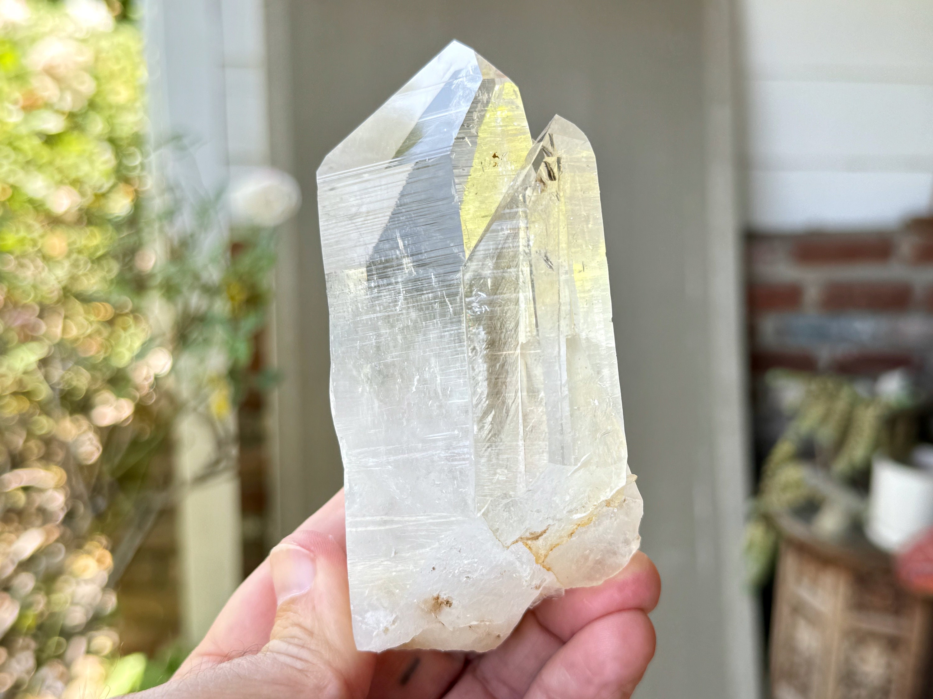 Lemurian Quartz Dow Crystal in Tantric Twin Formation, 360g, Old Find ...