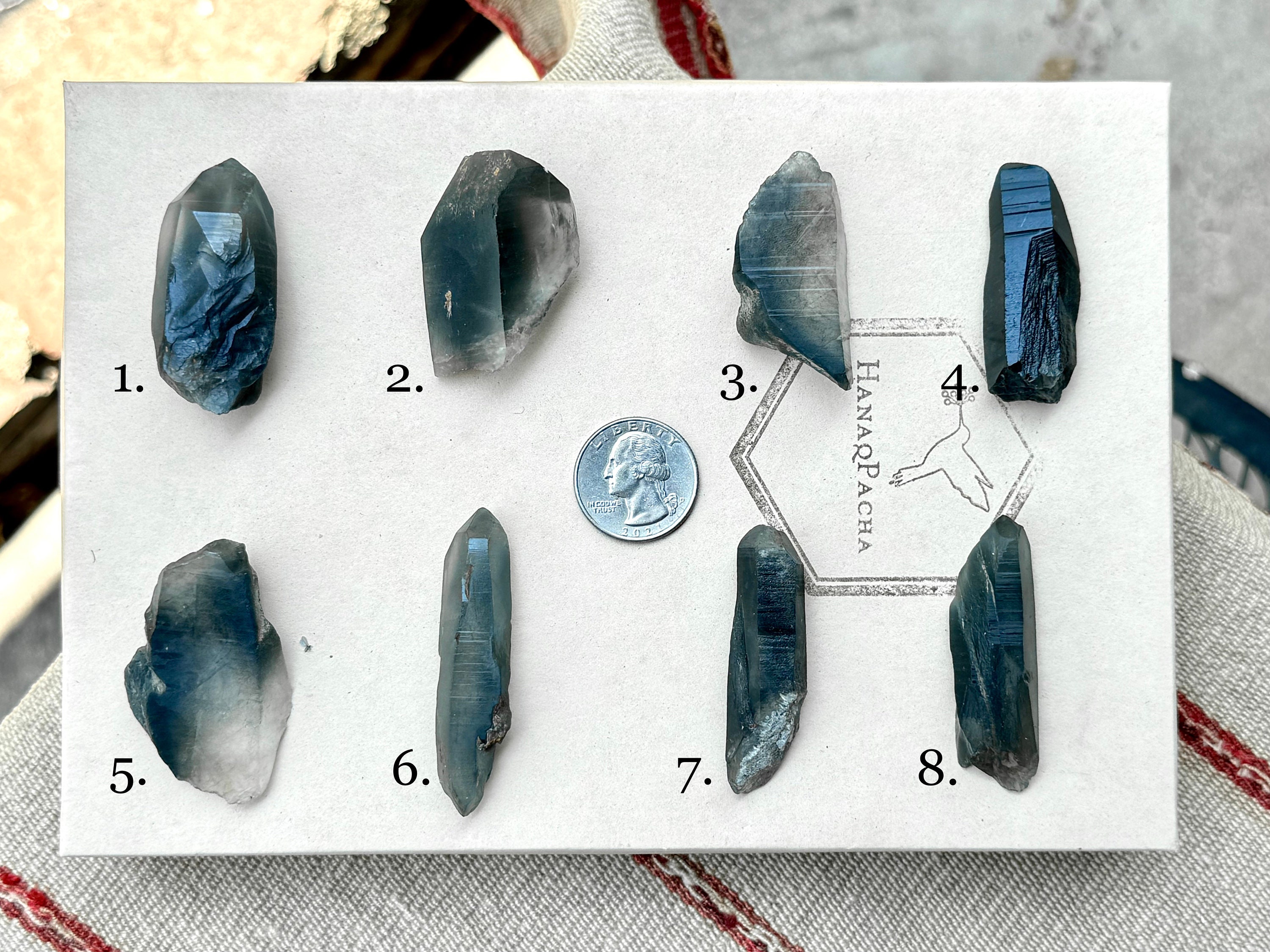Blue Tara Nightshade Quartz, Choose ONE of 8 Crystals with Vibrant Blue ...