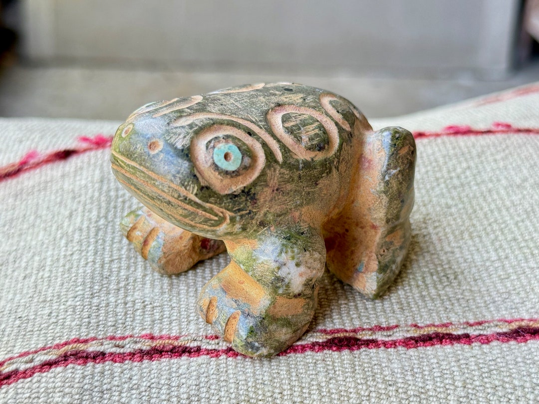Incan Frog Totem Statue by Peruvian Artist Ruben Layme, Andean Toad ...