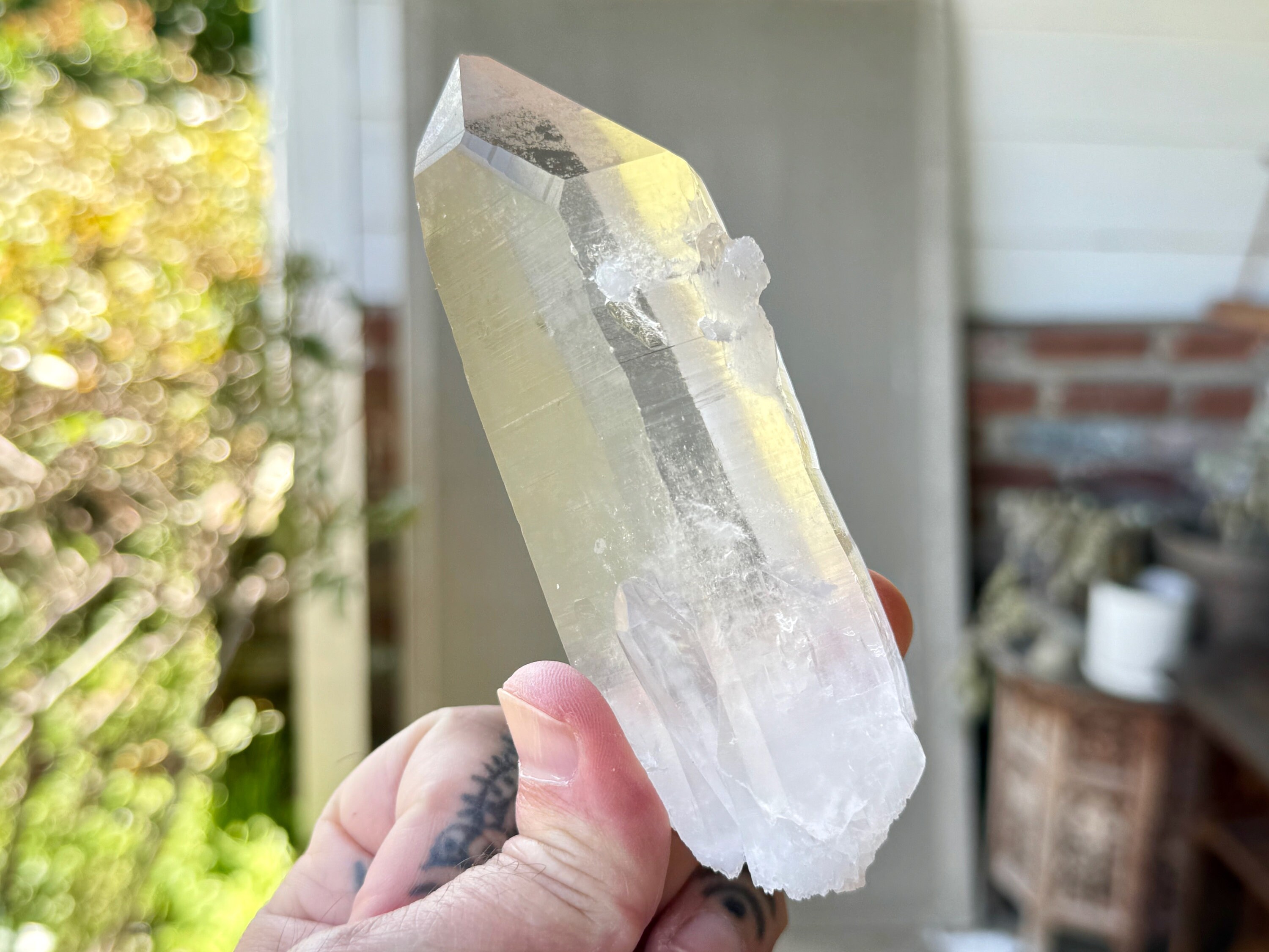 Pink Lemurian Quartz with Pale Pink Hue and Time Link, Double ...