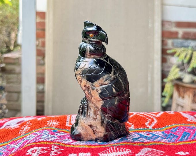 Andean Condor Statue, Hand Carved Black Onyx Condor, MINOR SCRATCH ...