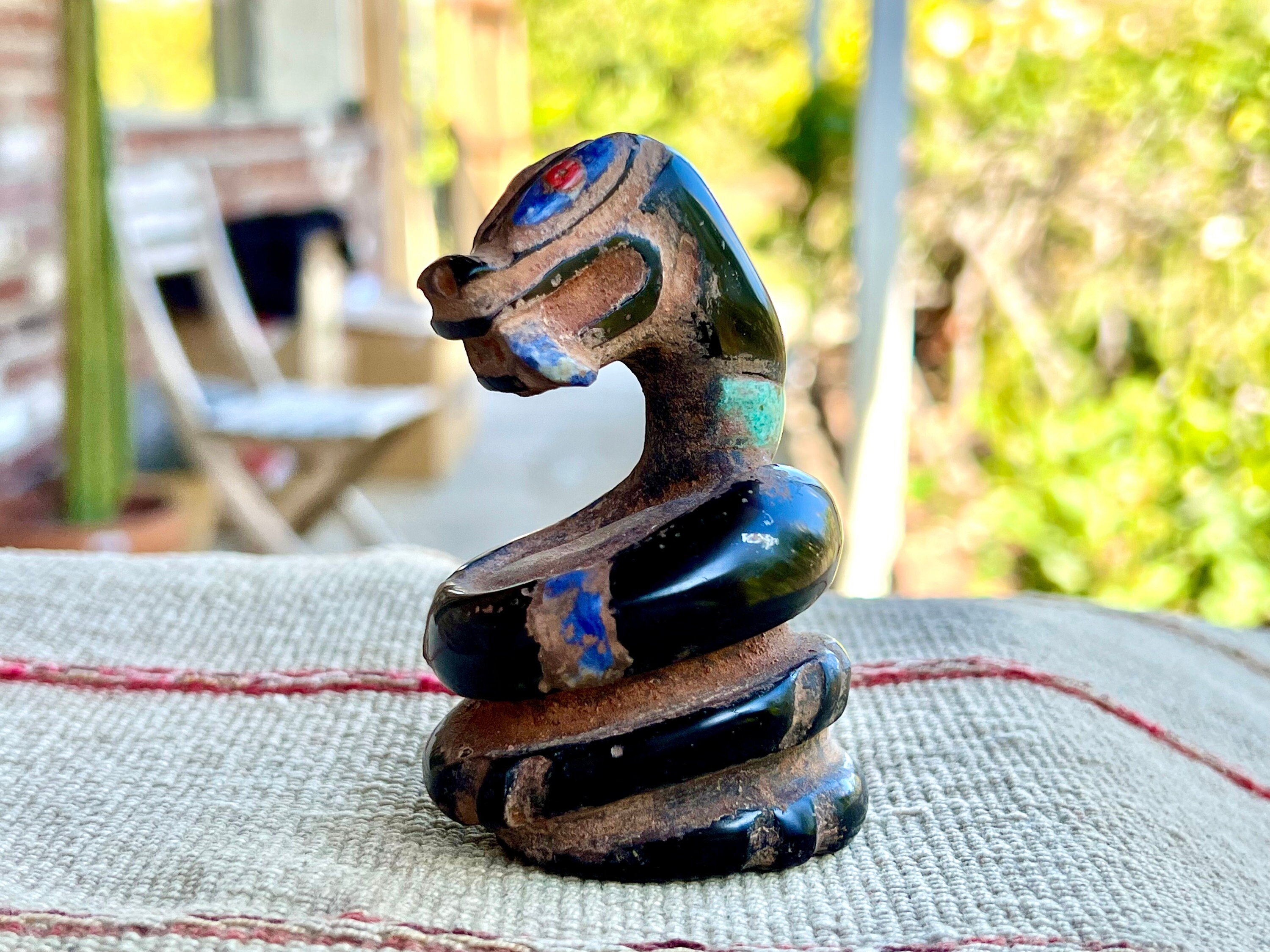 Incan Obsidian Serpent by Peruvian Artist José Aguilar, Carved Crystal ...