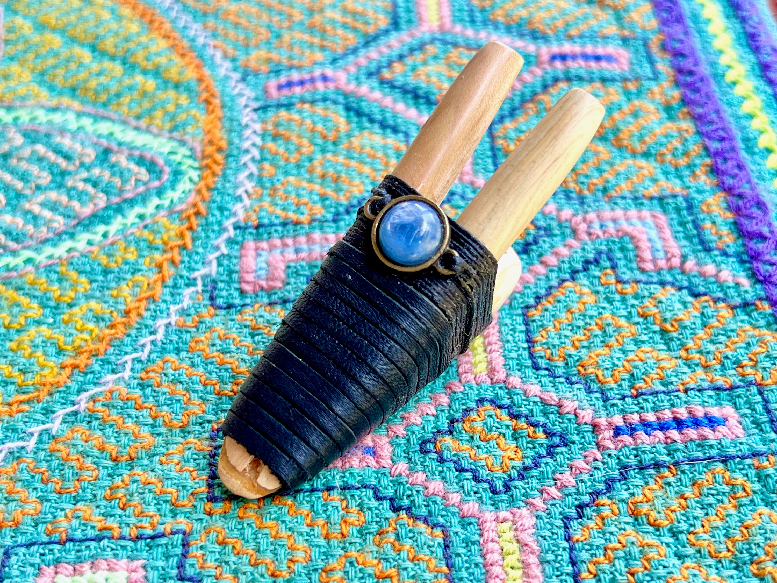 Double Kuripe Pipe, Handcrafted Natural Wood Double Barrel Kuripe with ...