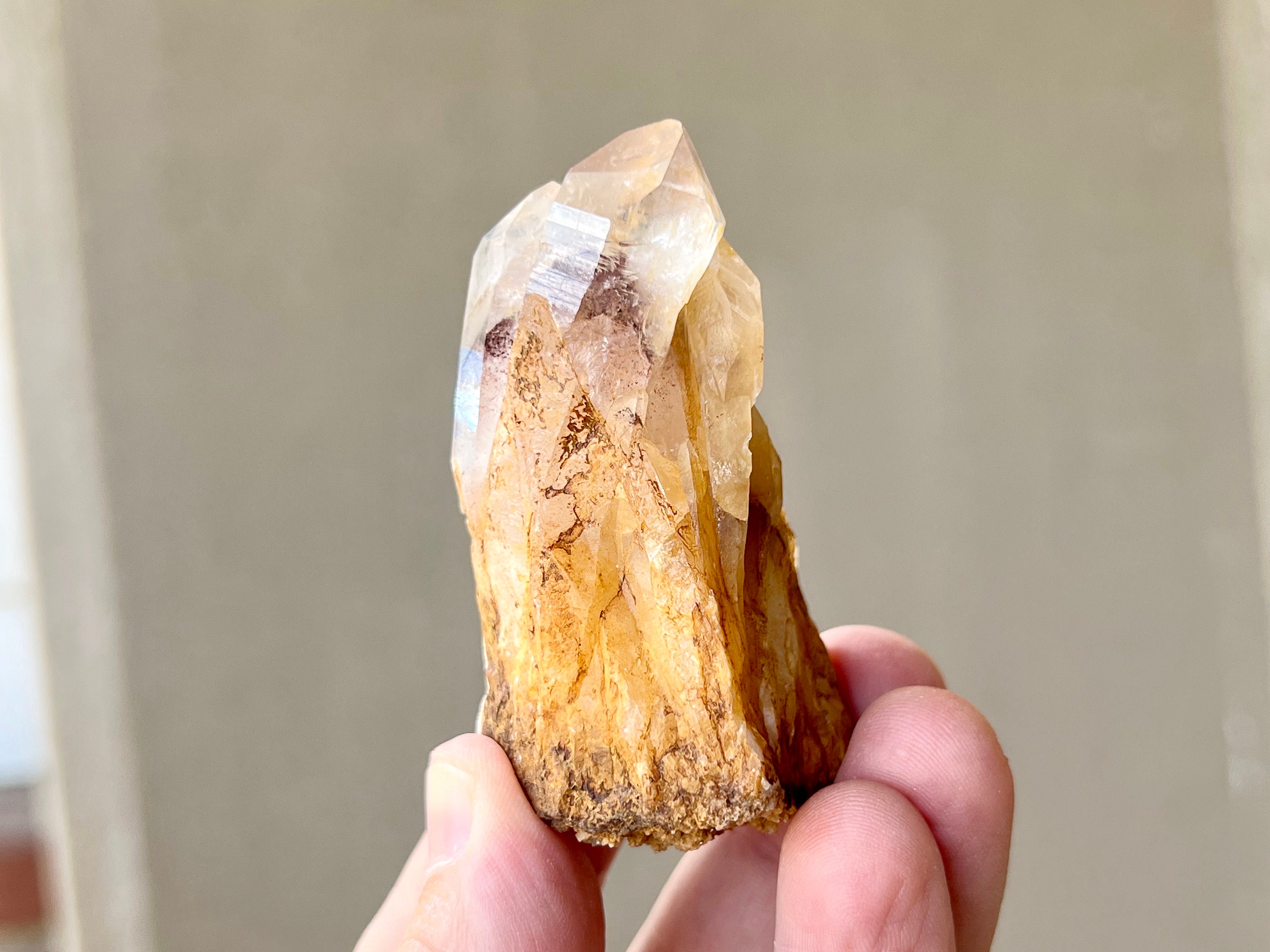 Sunset Phantom Quartz, New Find, Rare Red Phantom Quartz Cluster with ...
