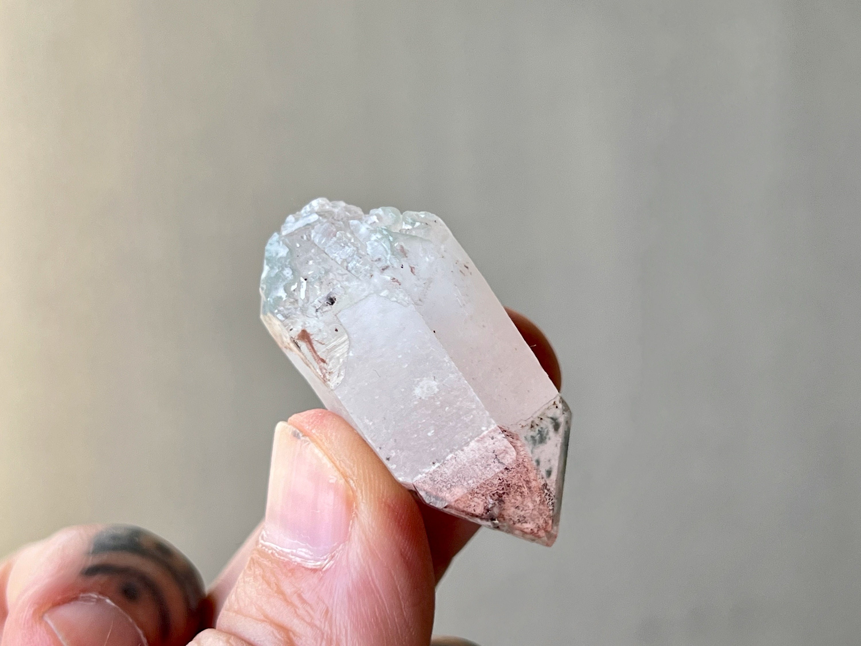 Pink Lithium Quartz with Unique Blue Inclusions, New Find, Energetic ...
