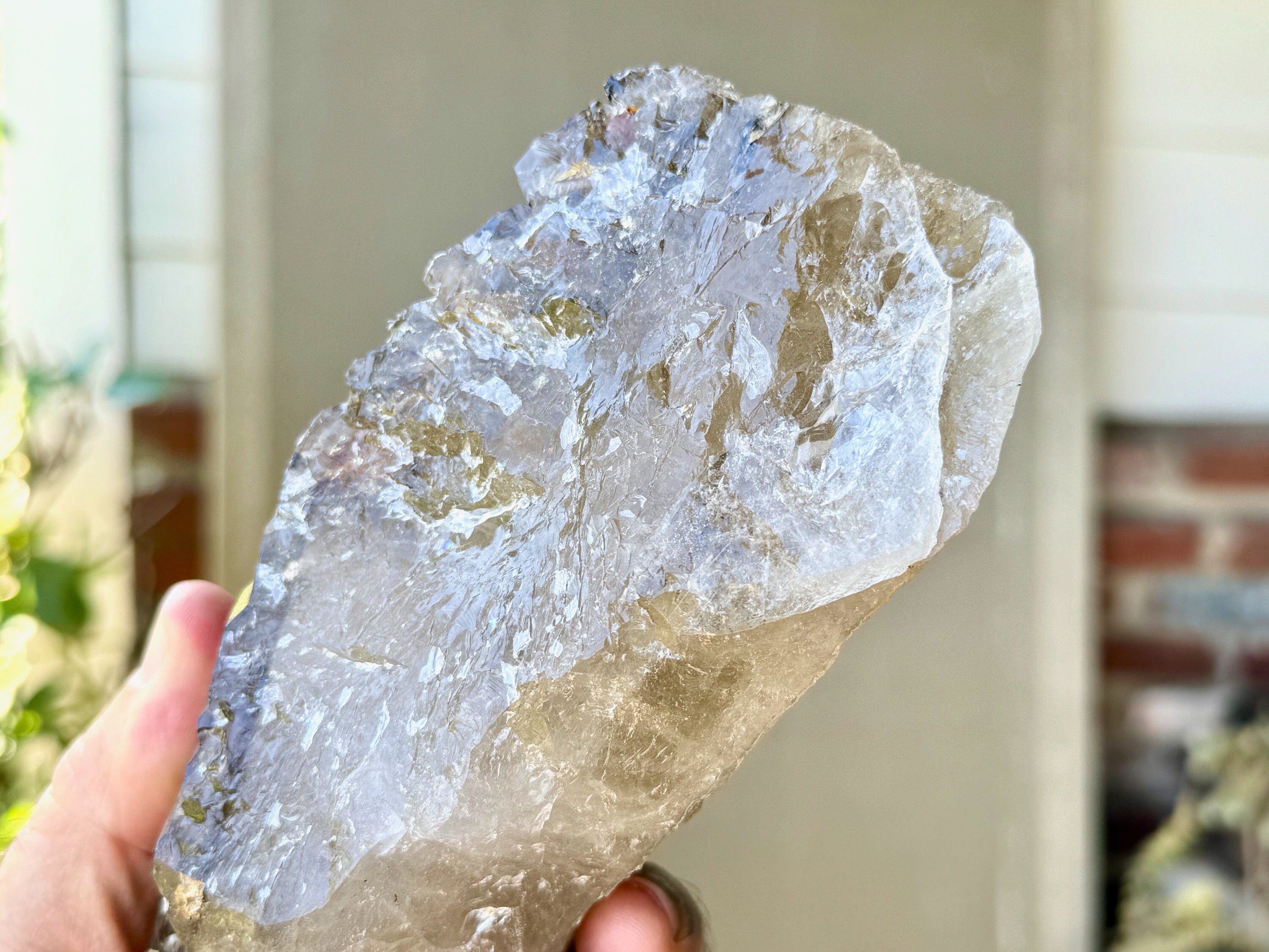 Elestial Smoky Quartz with Jacare Textures from BG3 Locale, Root Chakra Crystal, Ouro Fino ...