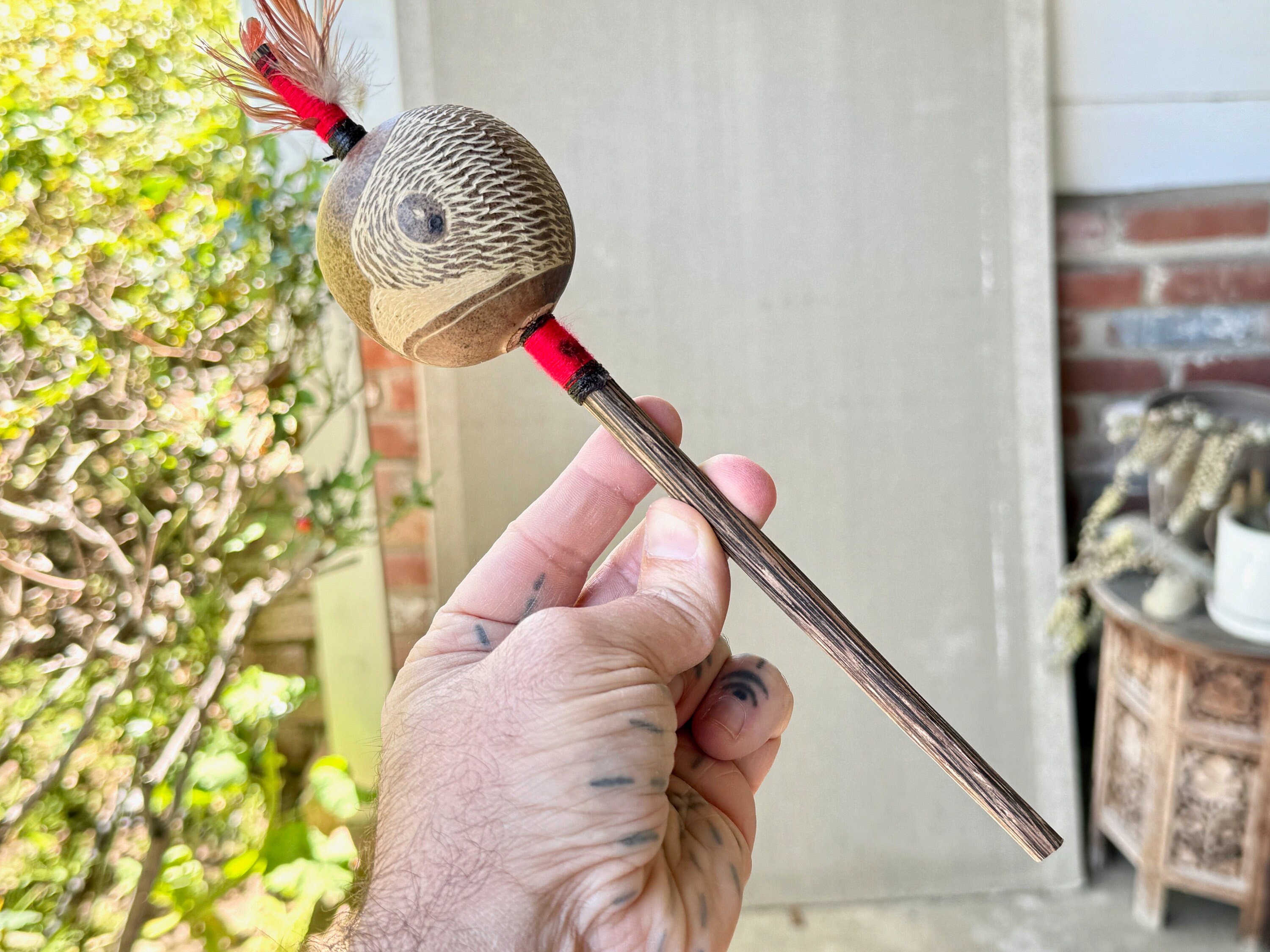 Shaman Rattle, Traditional Shipibo Rattle for Shamanic Plant Medicine ...