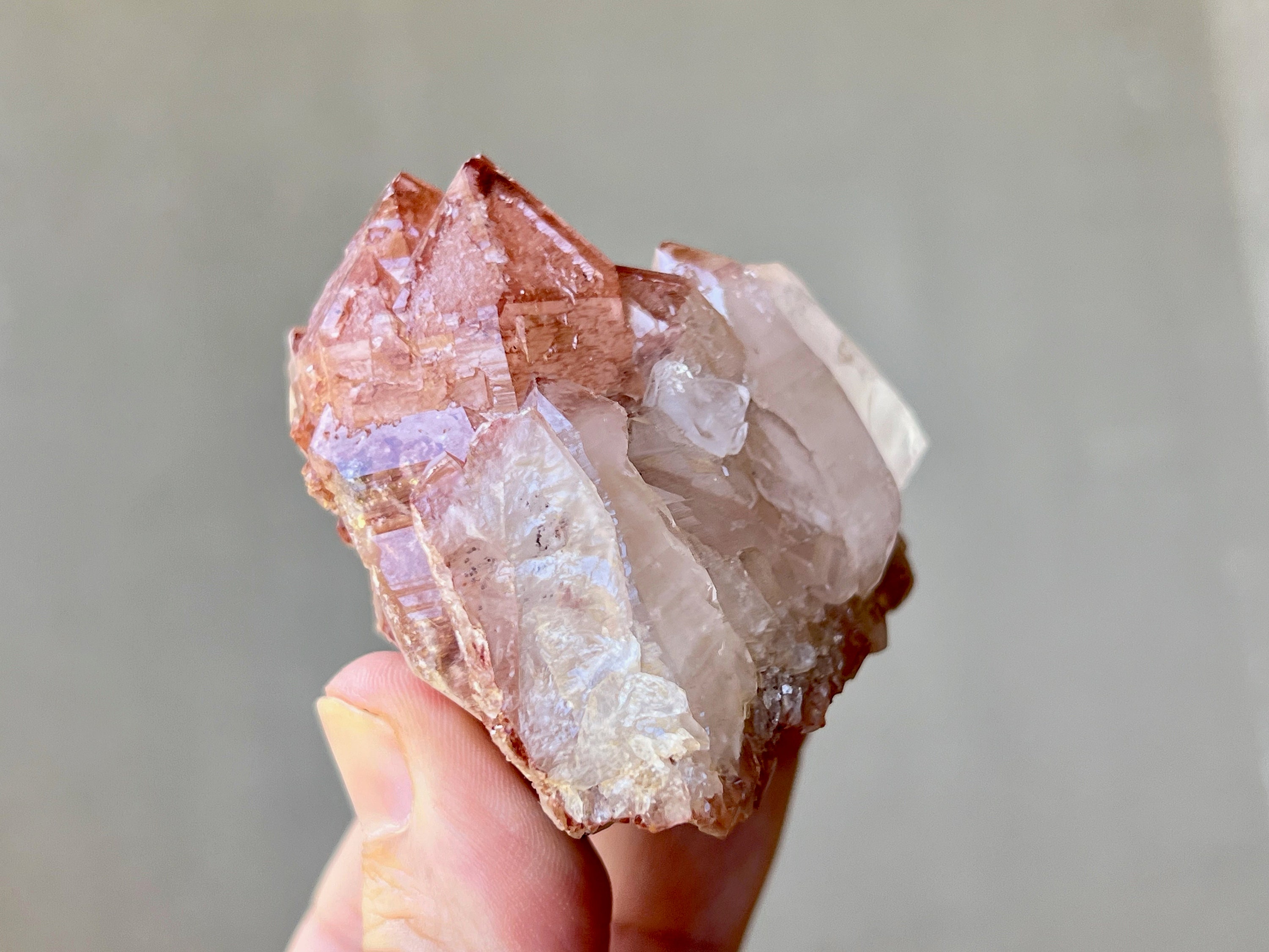 Red Dragon Quartz with Vibrant Pink Inclusions, Double Terminated, New ...