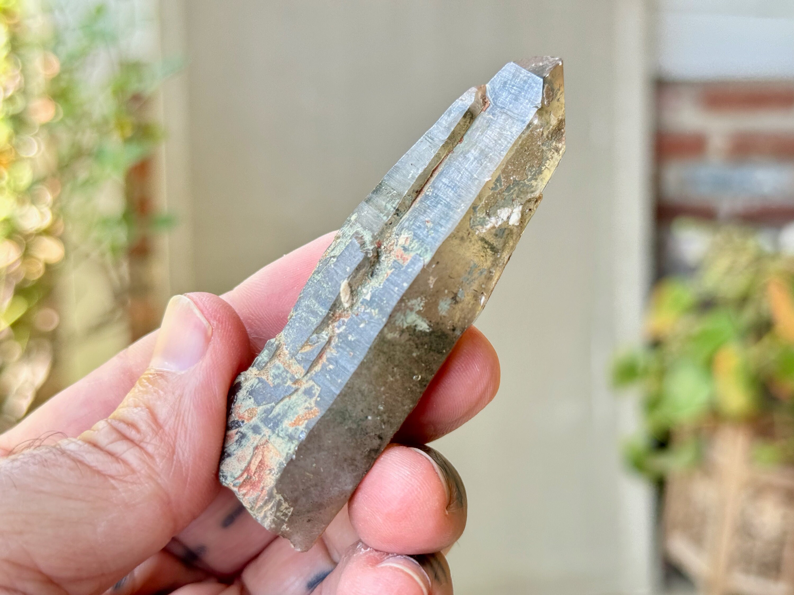 Smoky Cathedral Quartz with Mossy Inclusions, 52g, New Find, Grounding ...