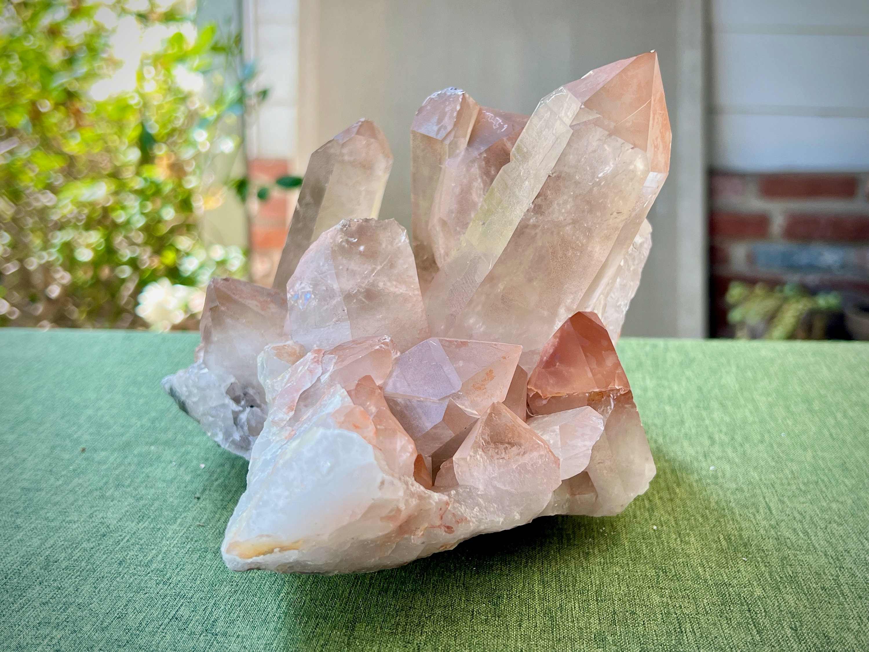 Pink Quartz Cluster, Large Self-Standing Quartz (2.6 Kilogram) with ...