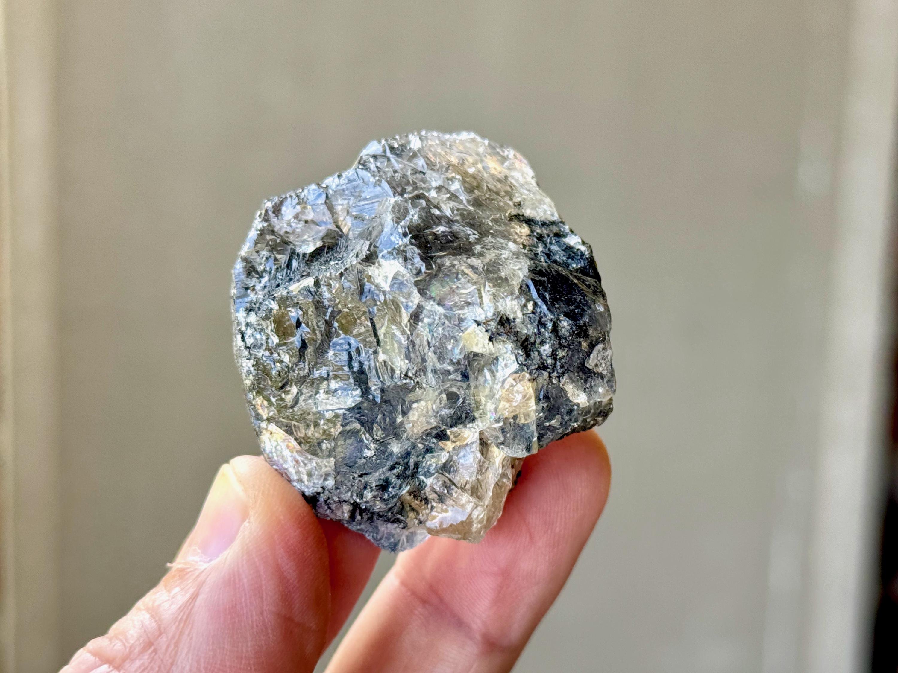 Black Samadhi Quartz with Black Tourmaline, 62g, Himalayan High Altitude Crystal, Pure Vibration ...