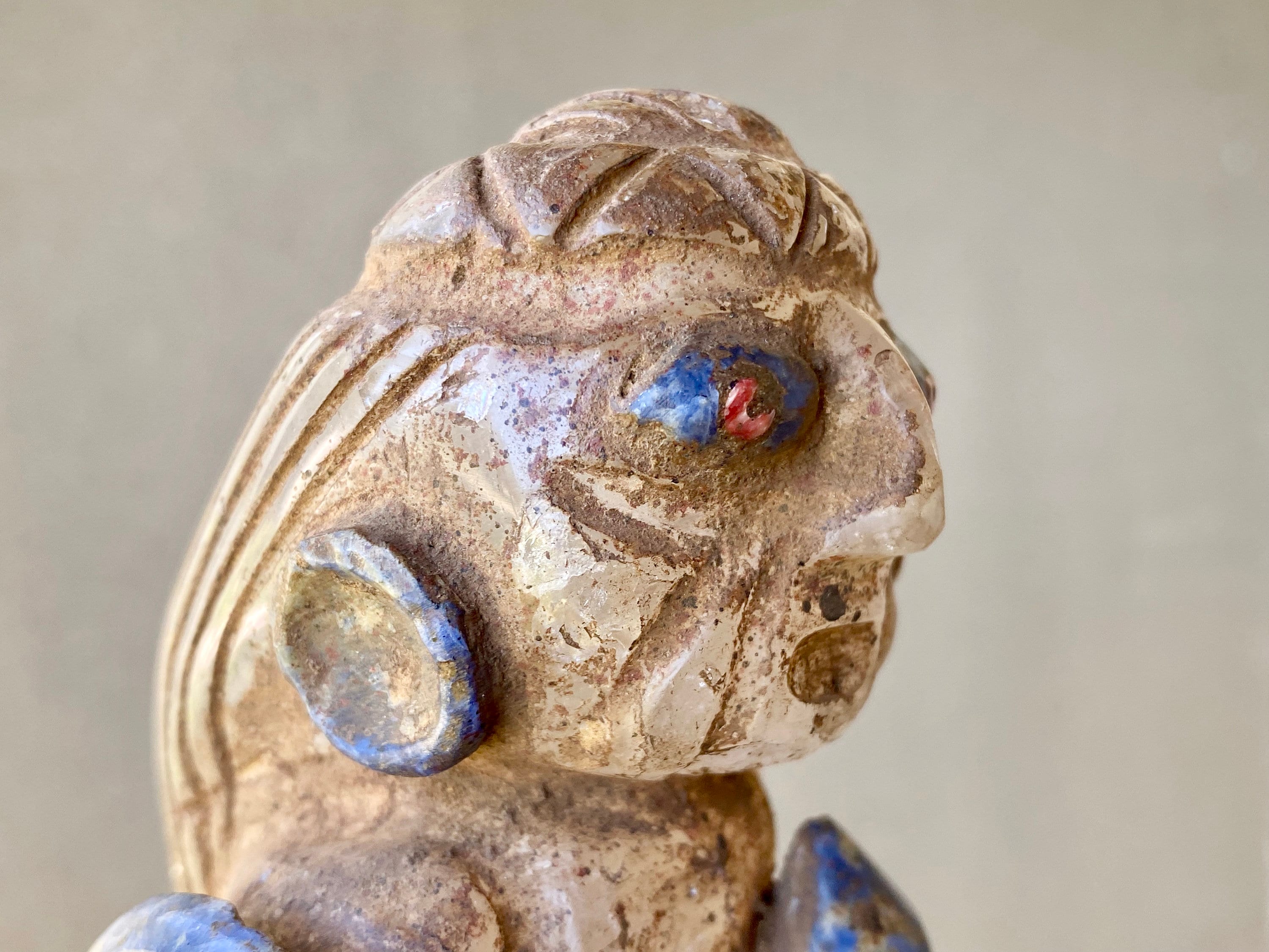 Incan Guardian Protector Statue by José Aguilar, Carved Quartz Crystal ...