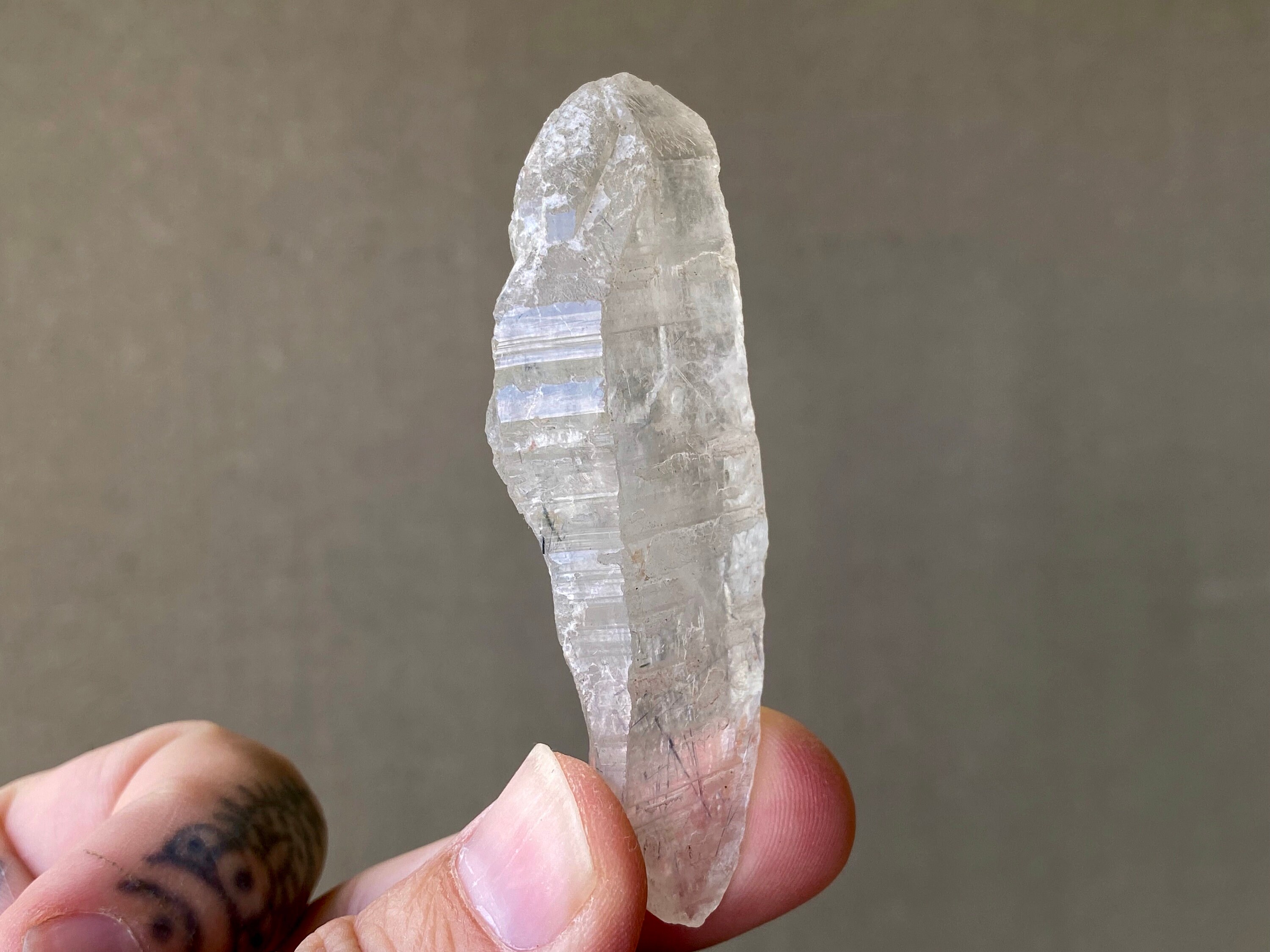 Indicolite Quartz Crystal, Blue Tourmaline in Quartz, Galactic Key ...