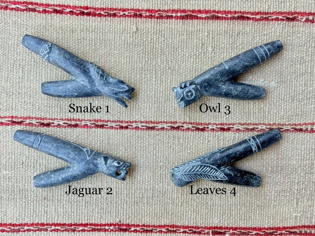 Serpentine Stone Animal Totem Kuripe, Your Choice of Owl, Puma, Serpent ...