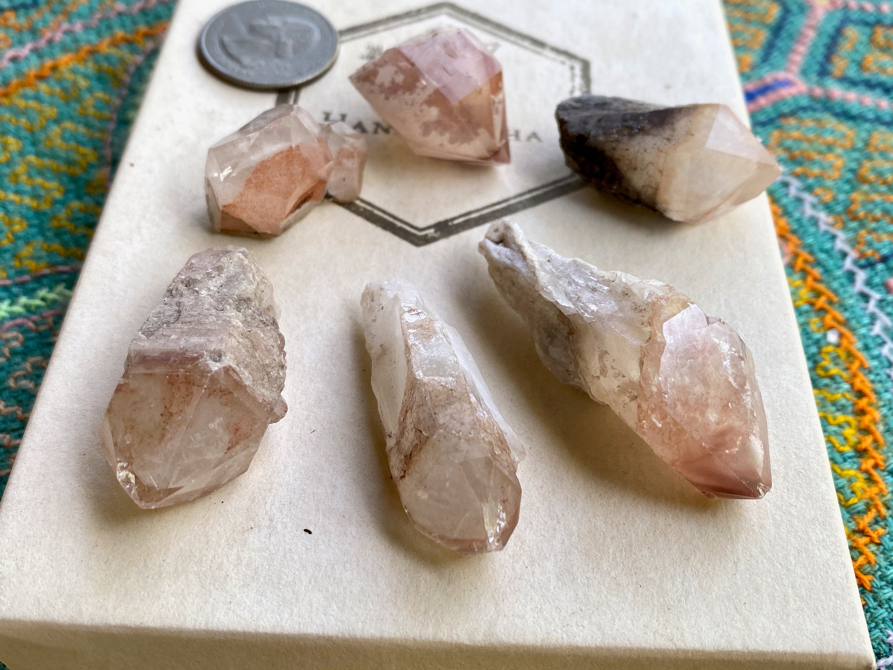 Pink Lithium Phantom Quartz Crystal Lot, 6 Pieces, New Find, Energetic ...