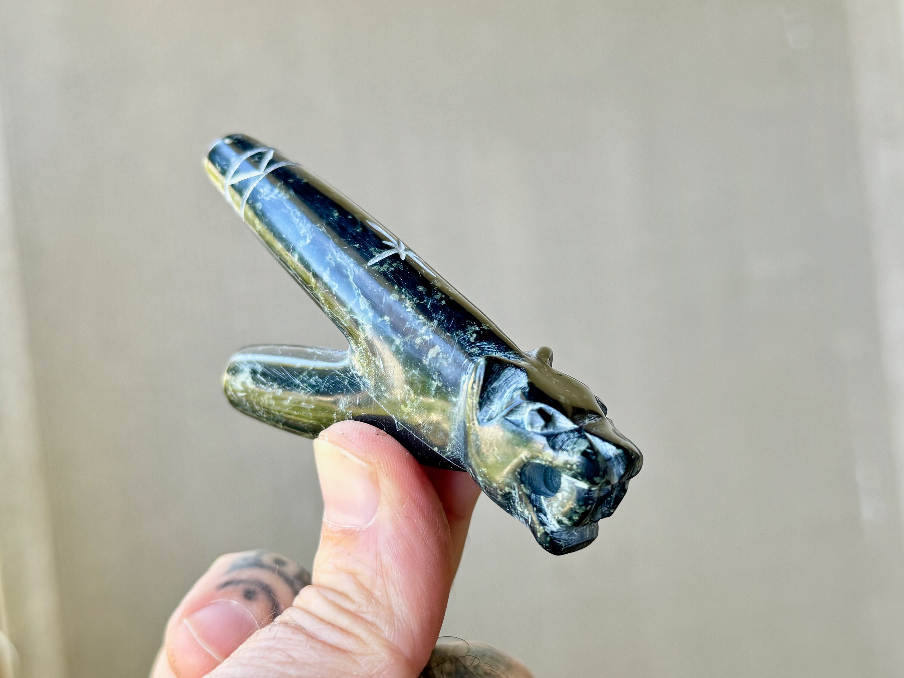 Jaguar Puma Kuripe, Serpentine Stone Kuripe from Peru's Sacred Valley ...