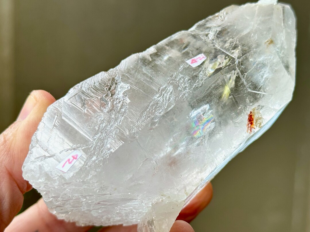 Lightning Strike Laser Quartz With Rainbow and Double Termination, 443g ...