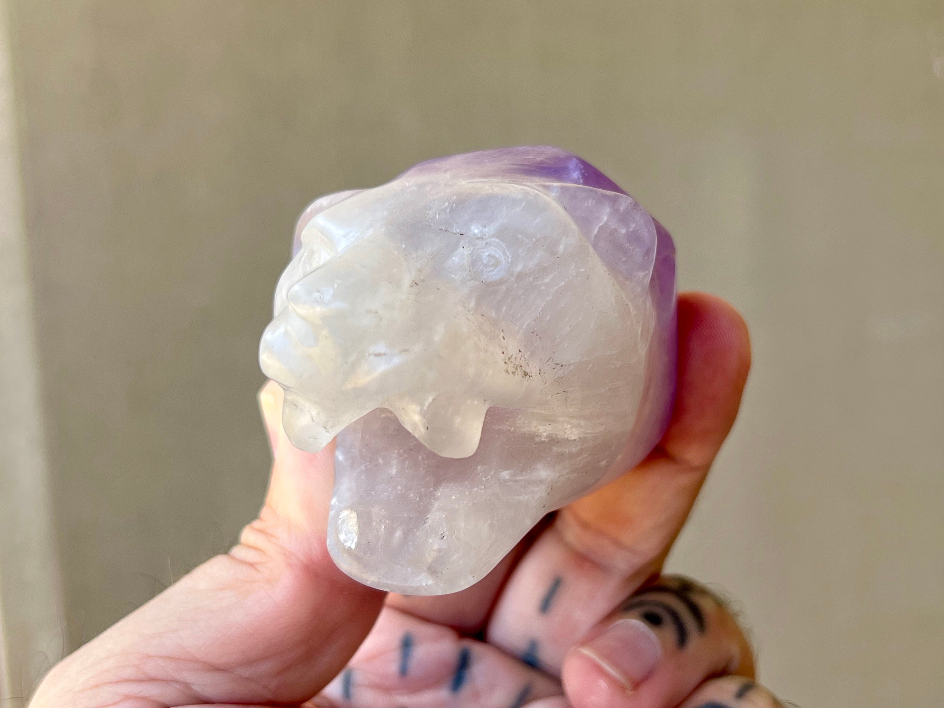 Amethyst Puma by Peruvian Artist Arturo Huarhua, Carved Amethyst ...