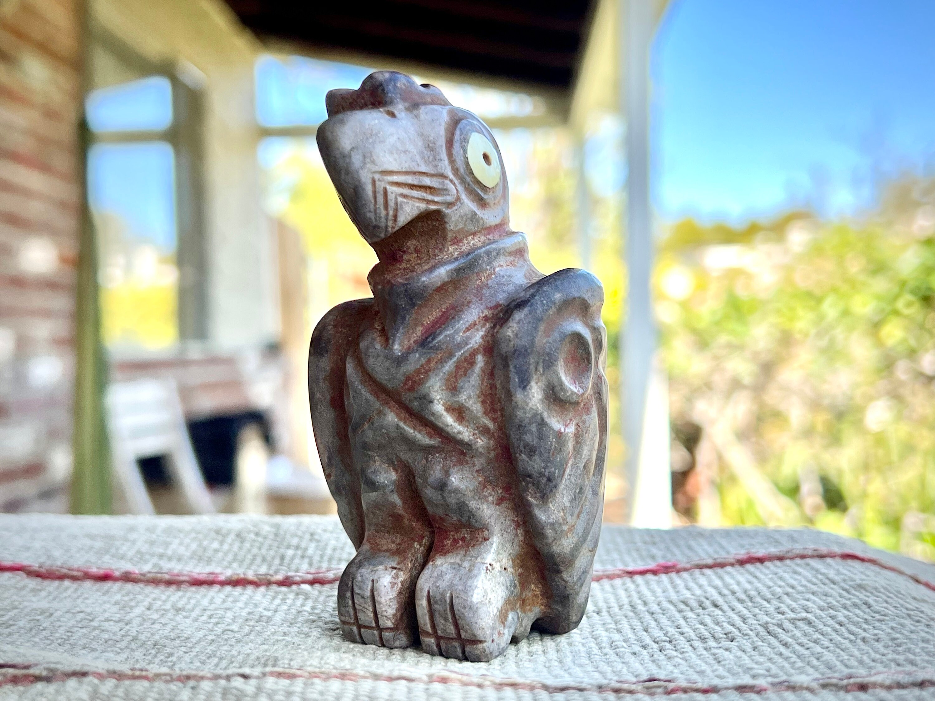 Incan Condor Statue by Peruvian Artist José Aguilar, Carved Crystal ...