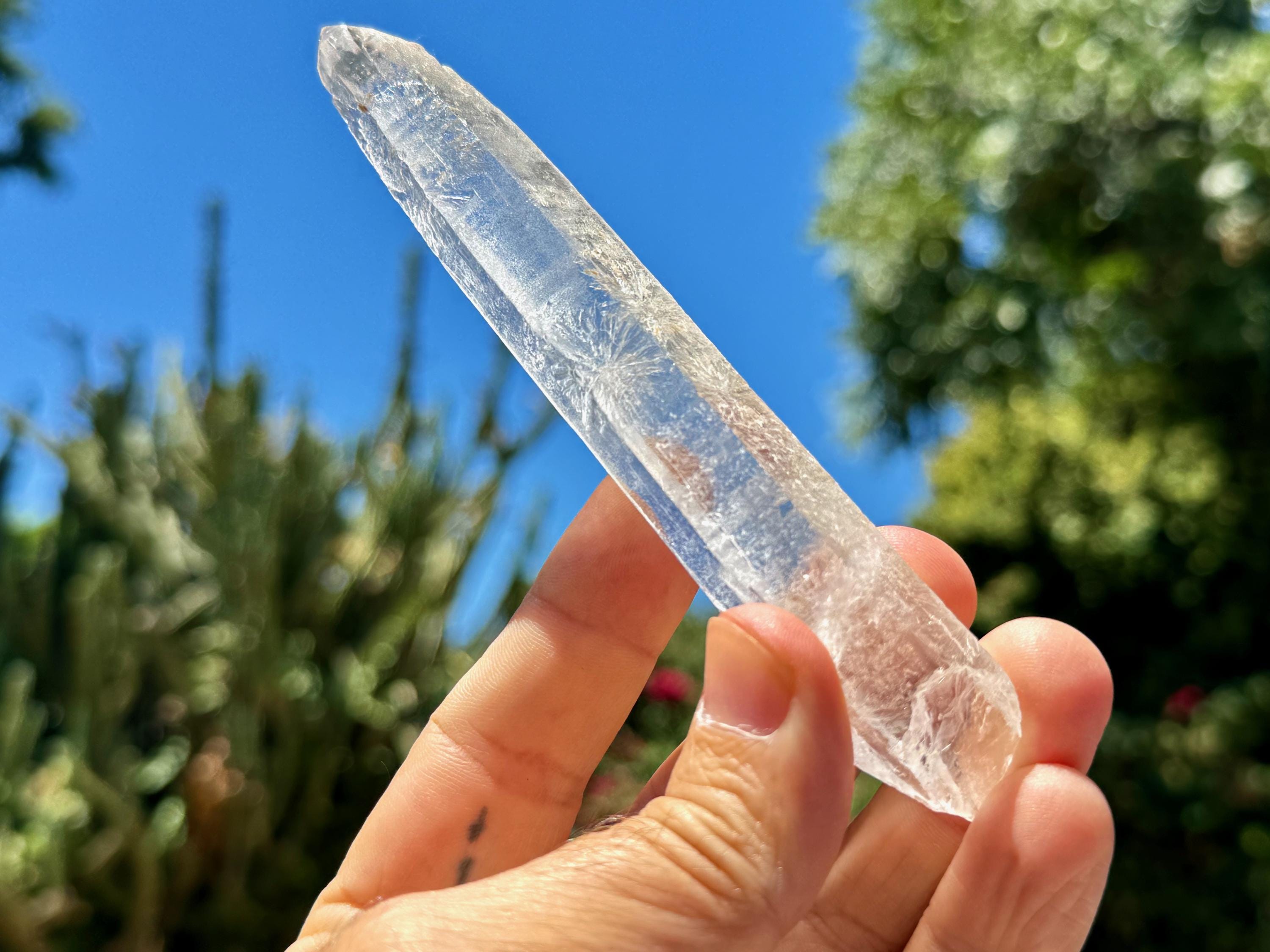 Diamantina Laser Quartz with Unique Radial Impression, 84g, New Find ...