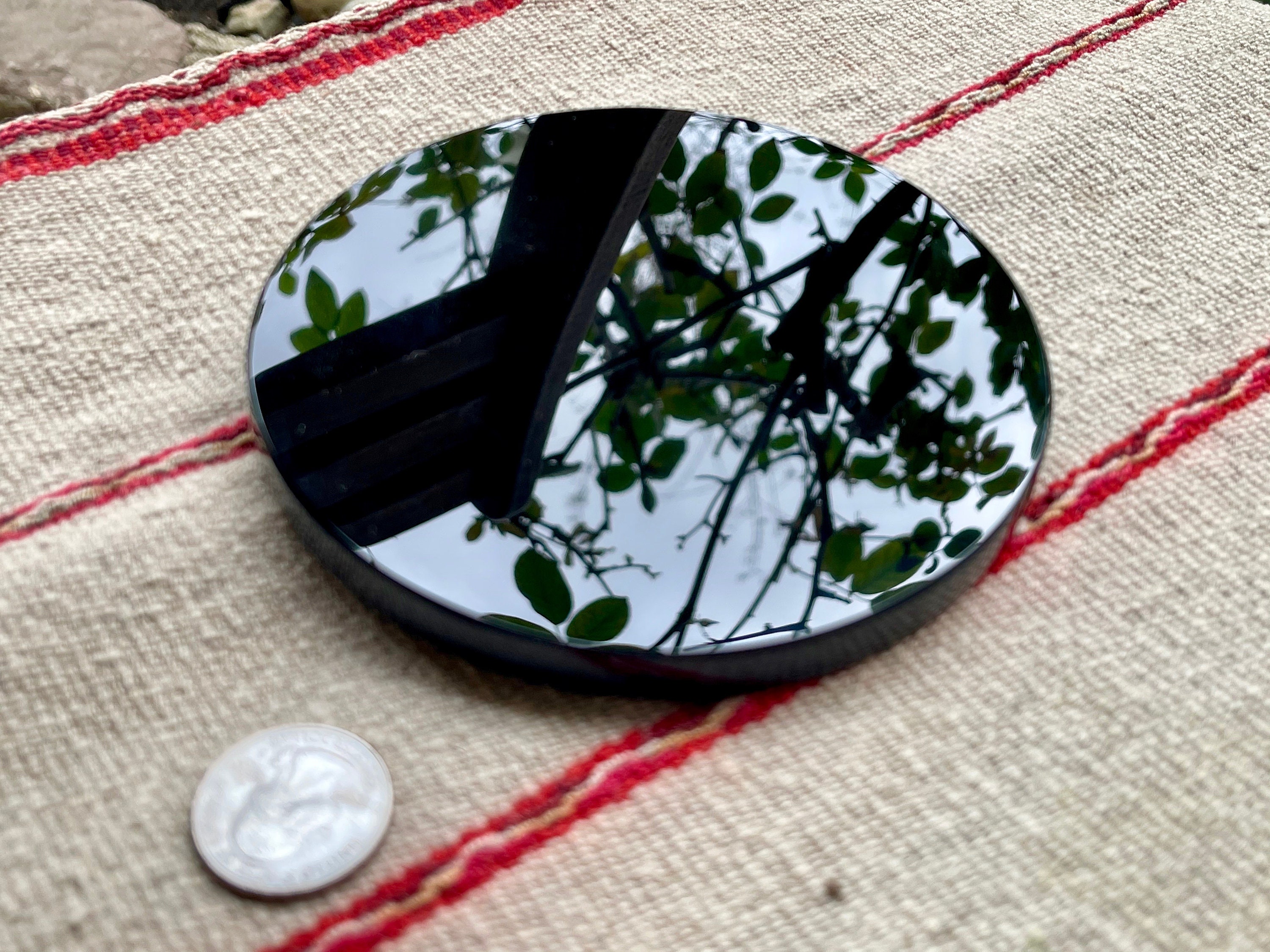 Obsidian Scrying Mirror, 4.75 Black Mirror, Divination, Scrying ...
