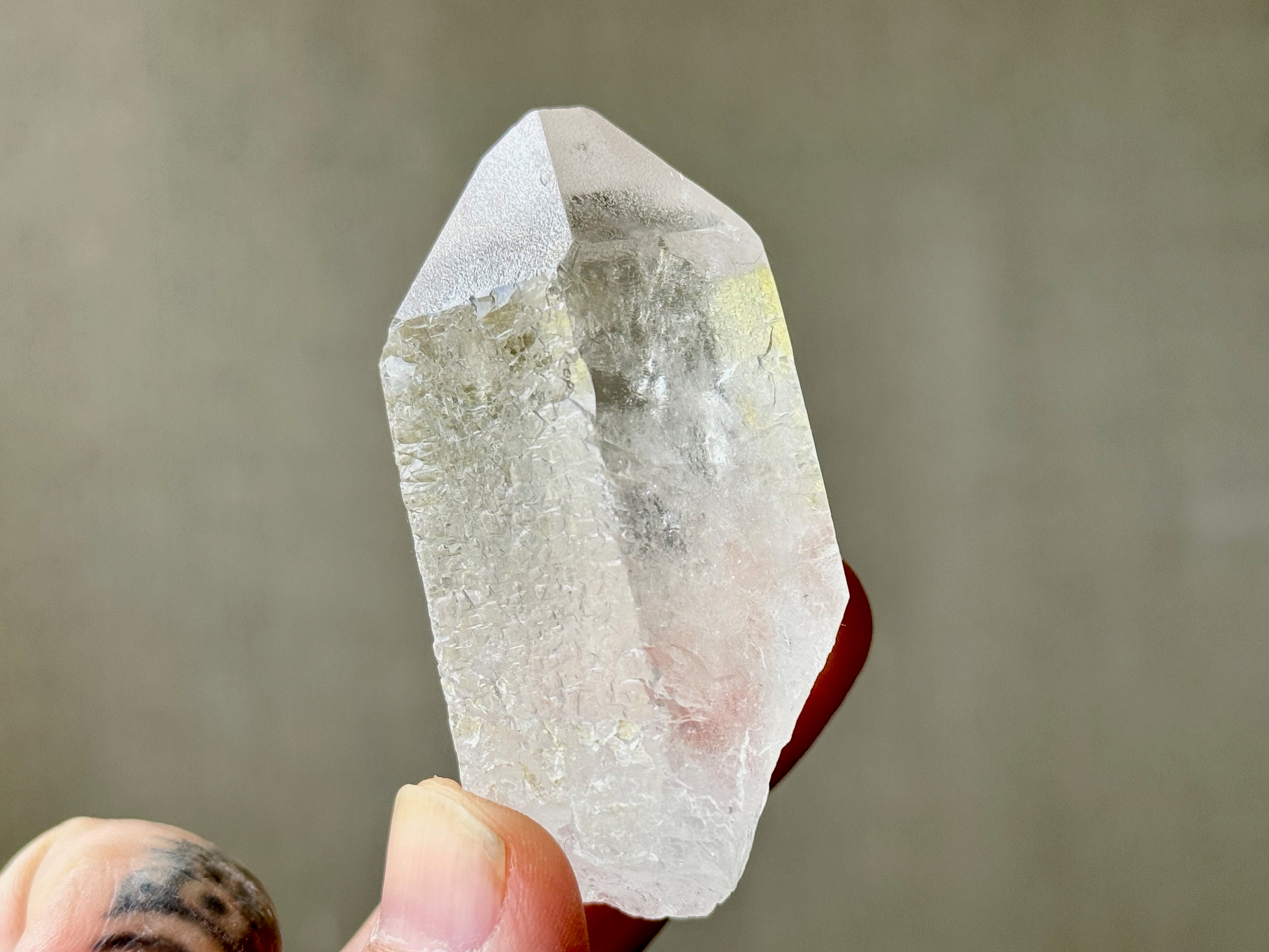 Dissolution Quartz Crystal with Beautiful Textures, Hydrothermally ...