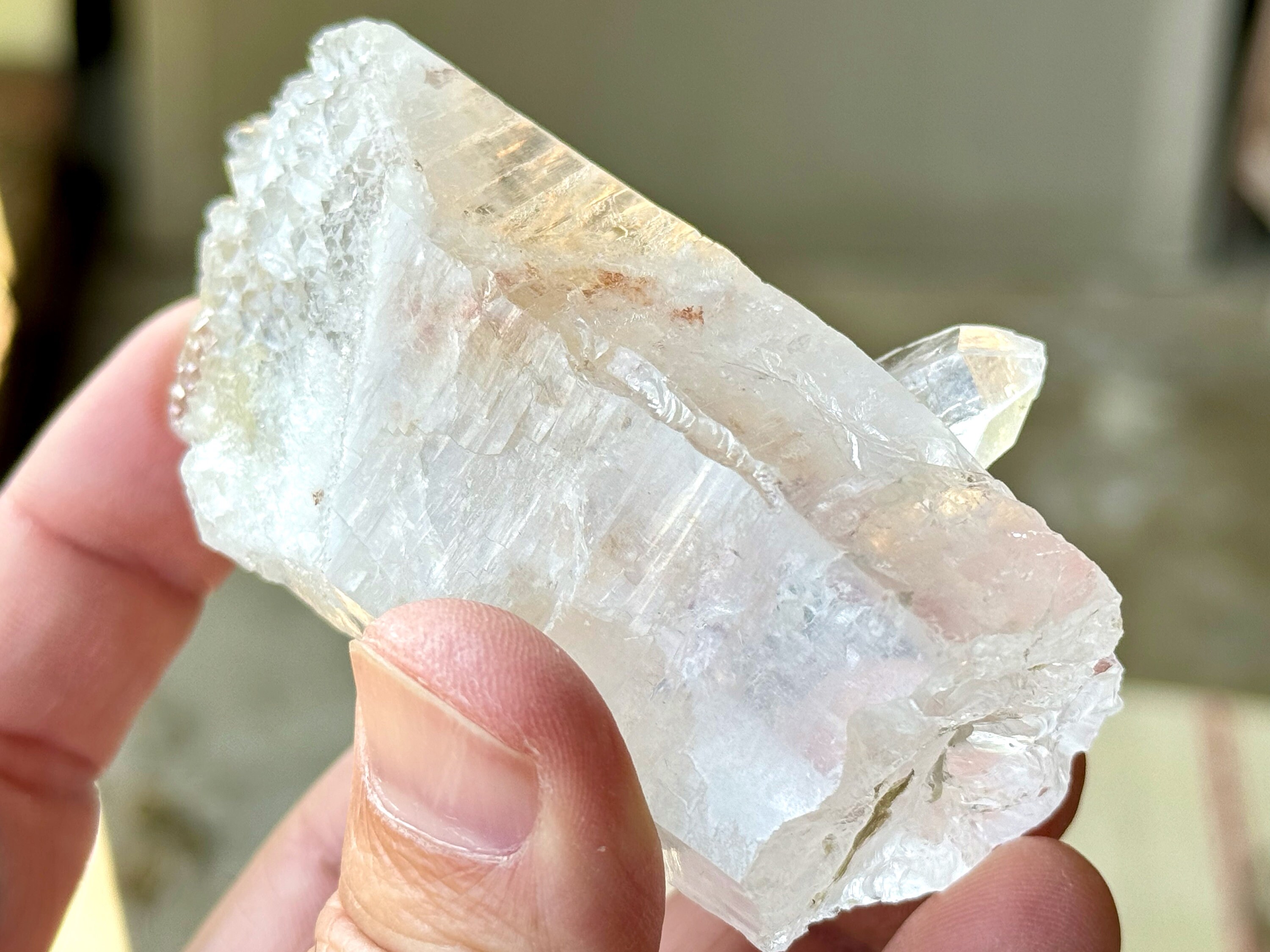Lightning Strike Quartz with Unique Curved Formation and Elestial Main ...
