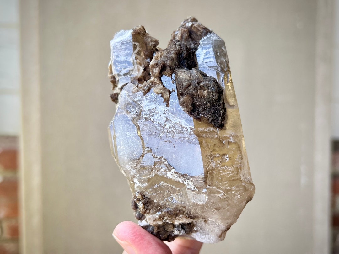 Unusual Formation Elestial Smoky Quartz With Unique Lepidolite Growth ...