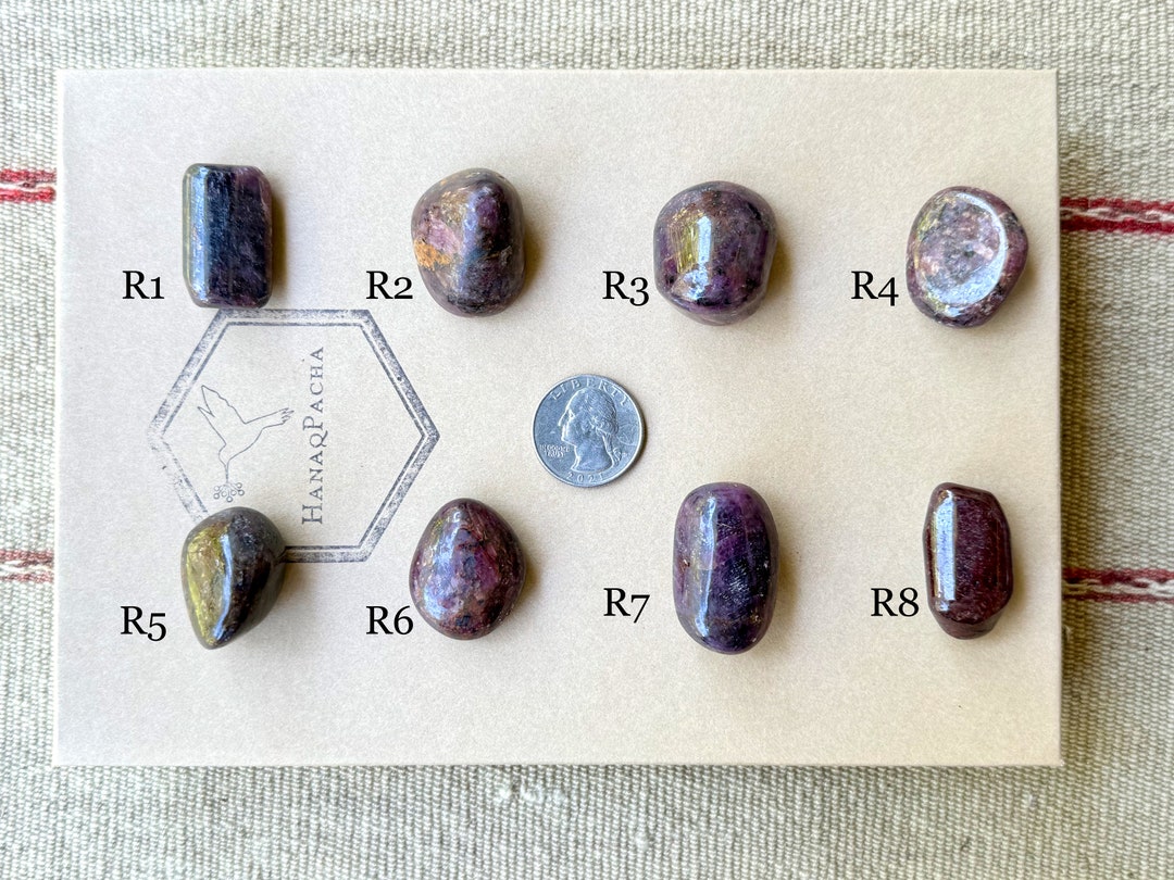 Natural Ruby From India, Choose ONE of Eight Tumble Polished Purple ...