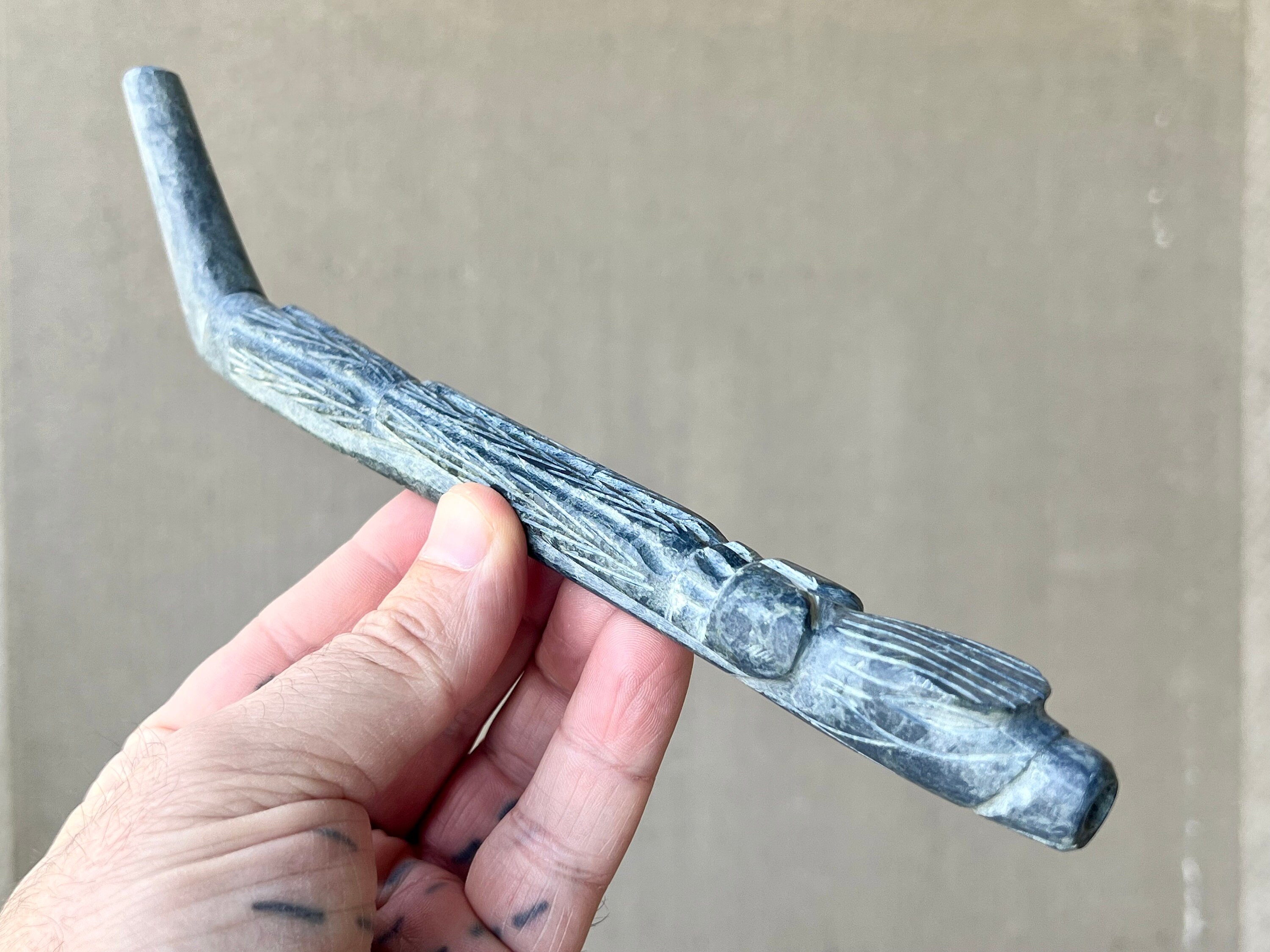 Stone Tepi Pipe, Carved Stone Eagle Aguila Tepi, Hand Carved from Stone ...