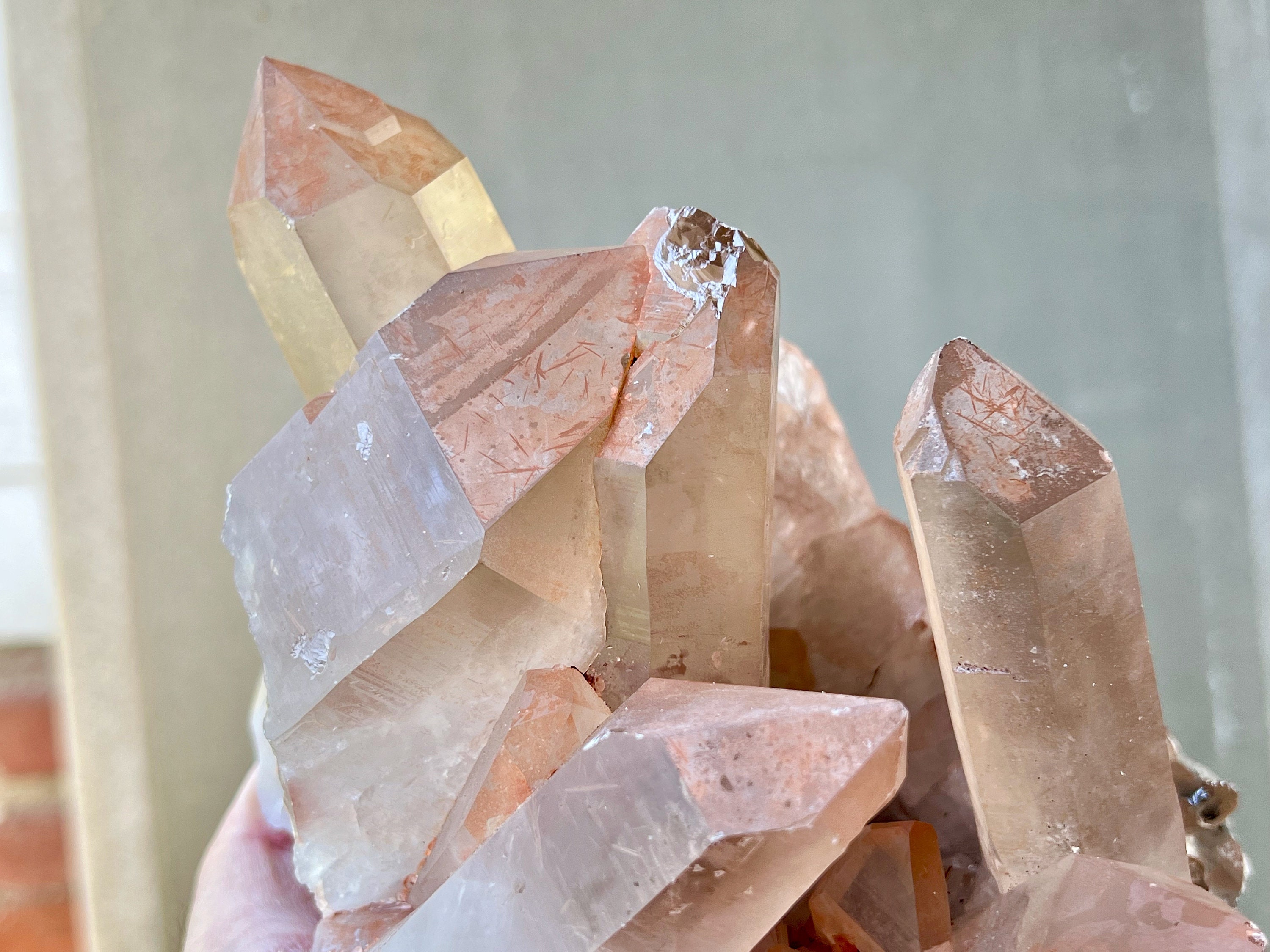Pink Quartz Cluster, Large Self-Standing Quartz (2.6 Kilogram) with ...