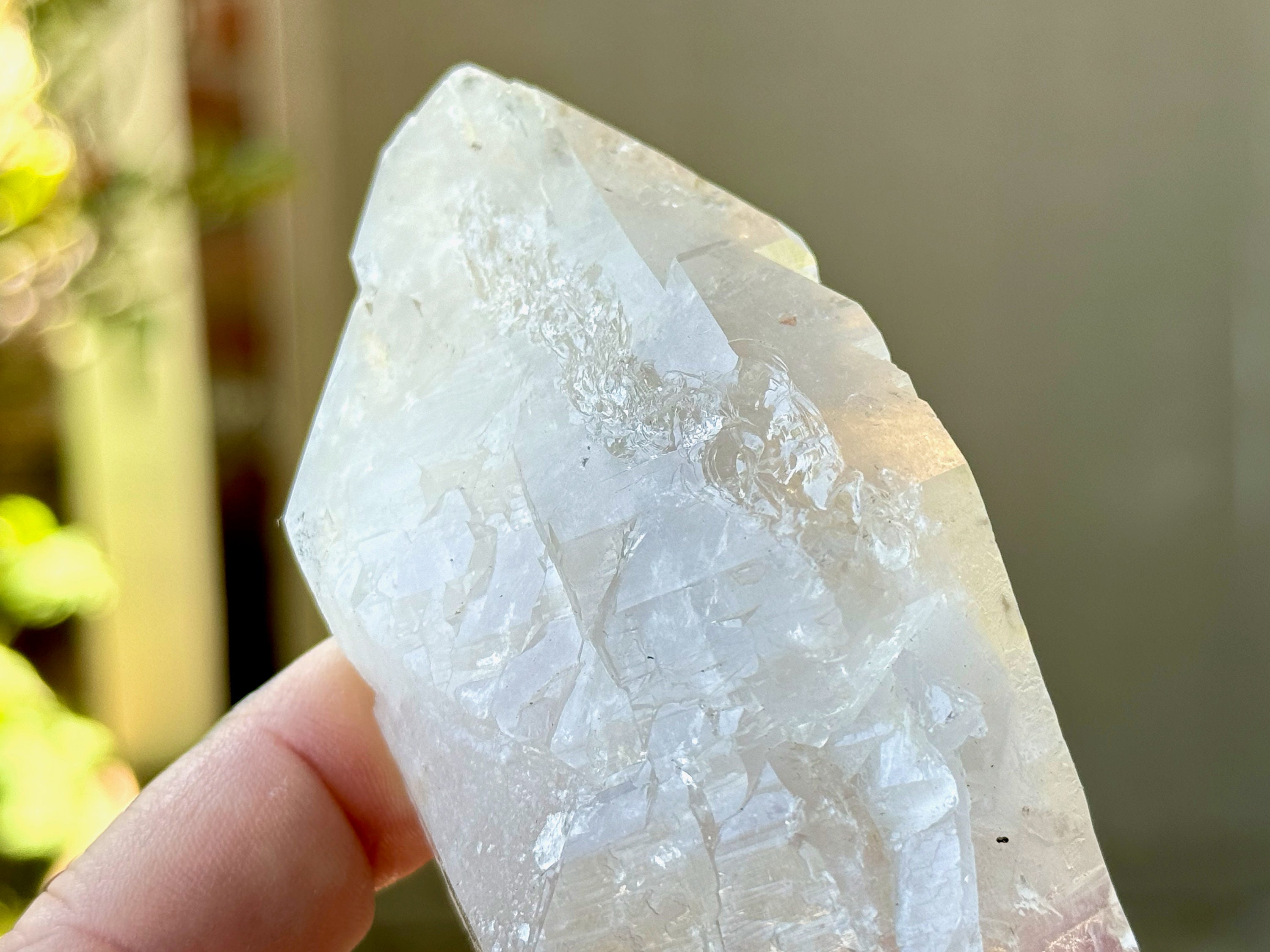 Lightning Strike Laser Quartz with Water Clear Clarity, Double ...