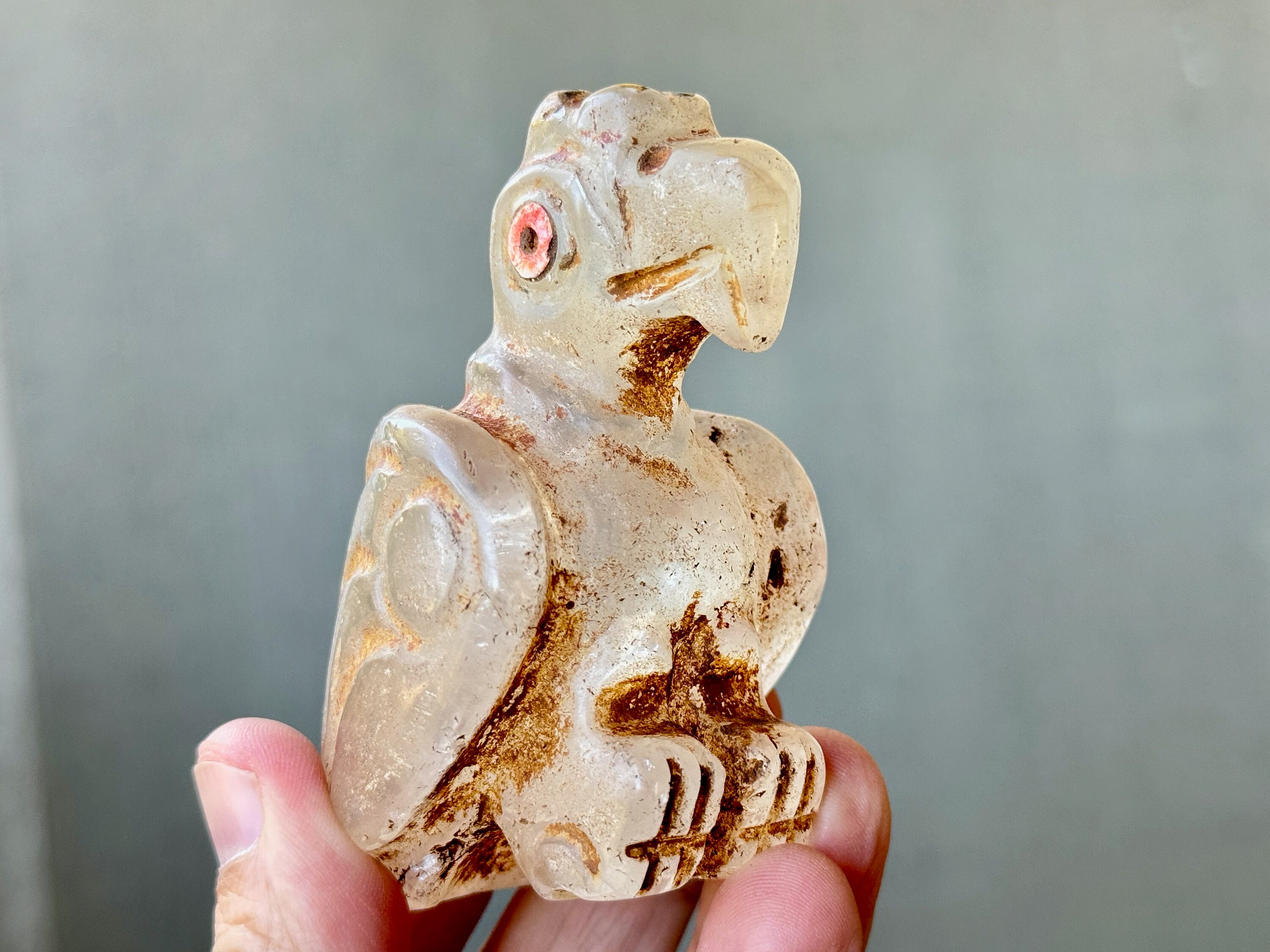 Incan Quartz Condor Statue by Peruvian Artist Ruben Layme, Hand Carved ...