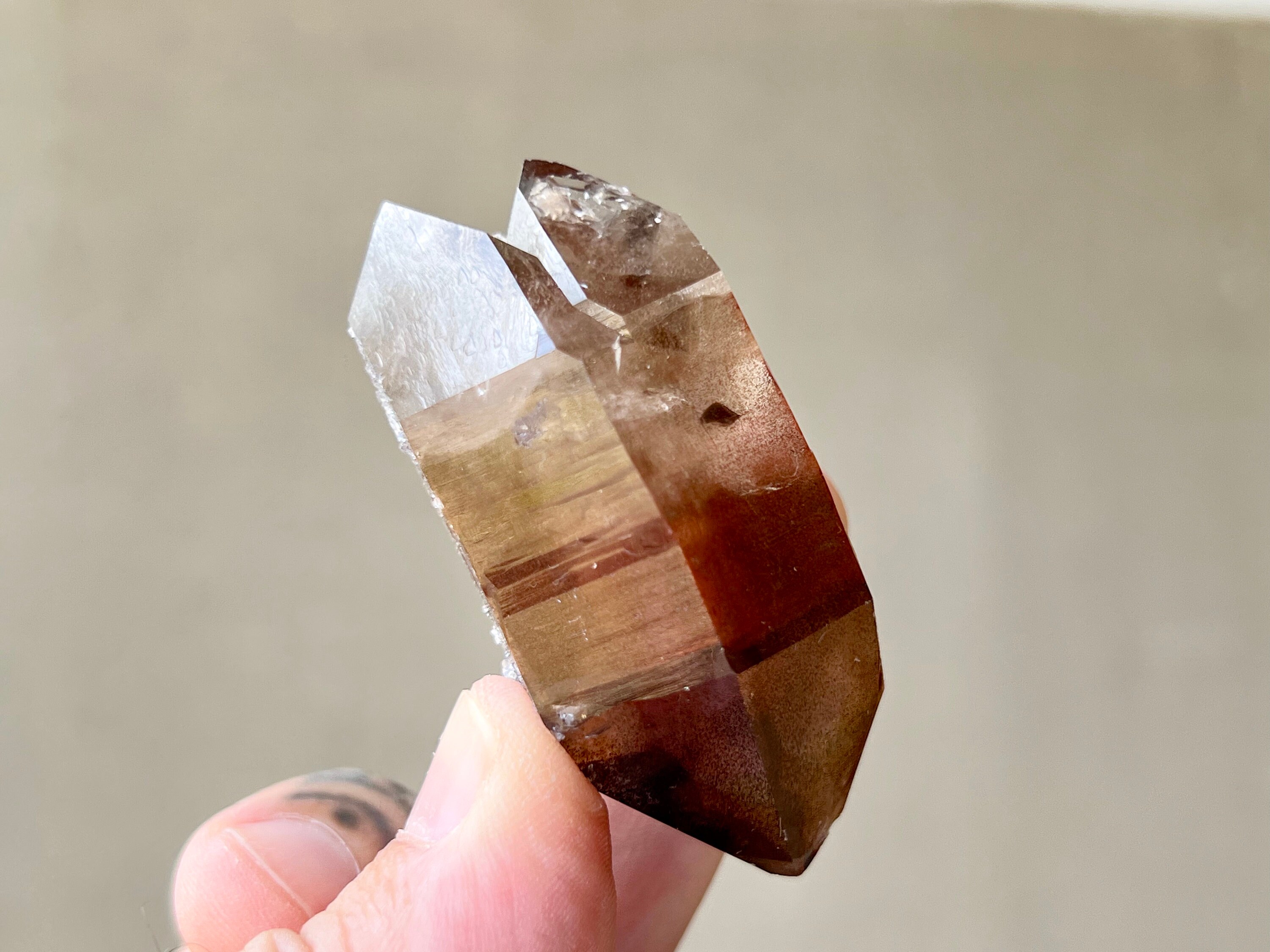 Red Hematite Quartz with Multiple Record Keepers, Double Terminated ...