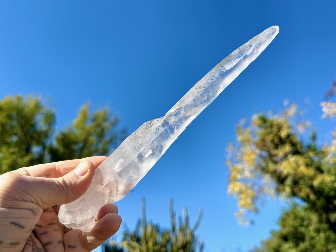 Laser Quartz From Diamantina, Water Clear With 9 Tapered Formation ...