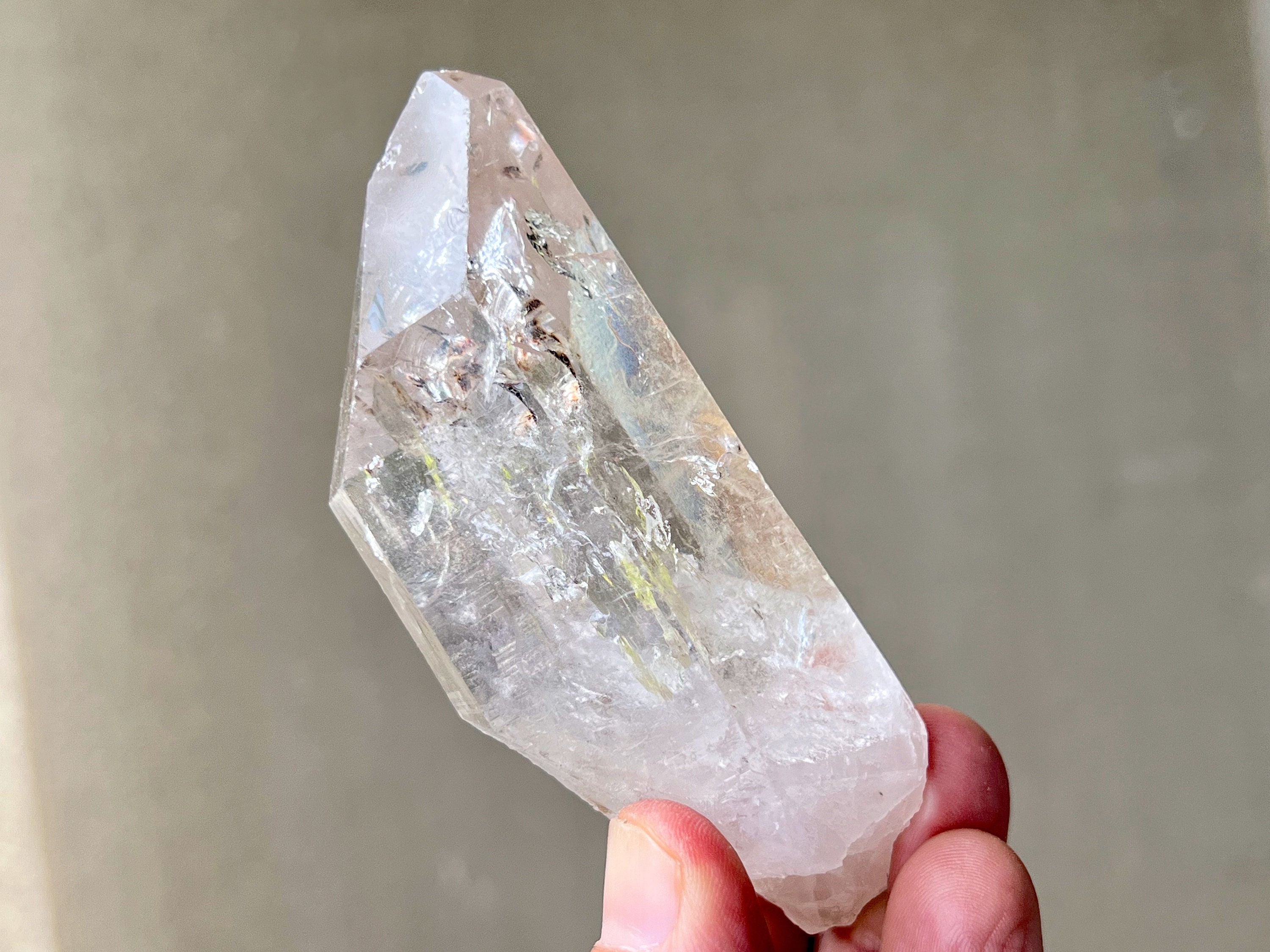 Cathedral Quartz Crystal, New Find, Water Clear Quartz with Self-Healed ...