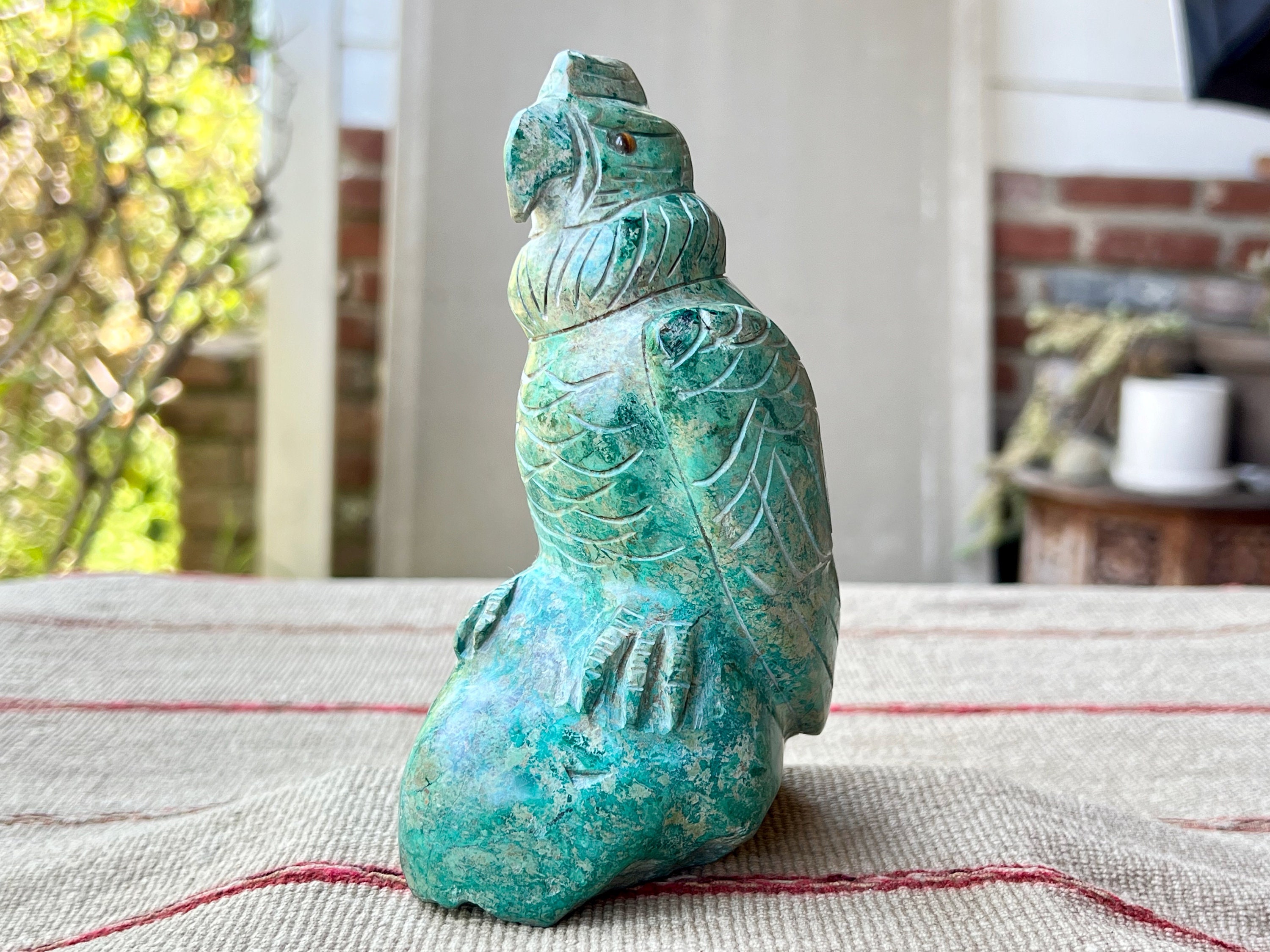 Incan Condor Statue by Peruvian Artist Ozwaldo Perez, Condor Totem Hand ...