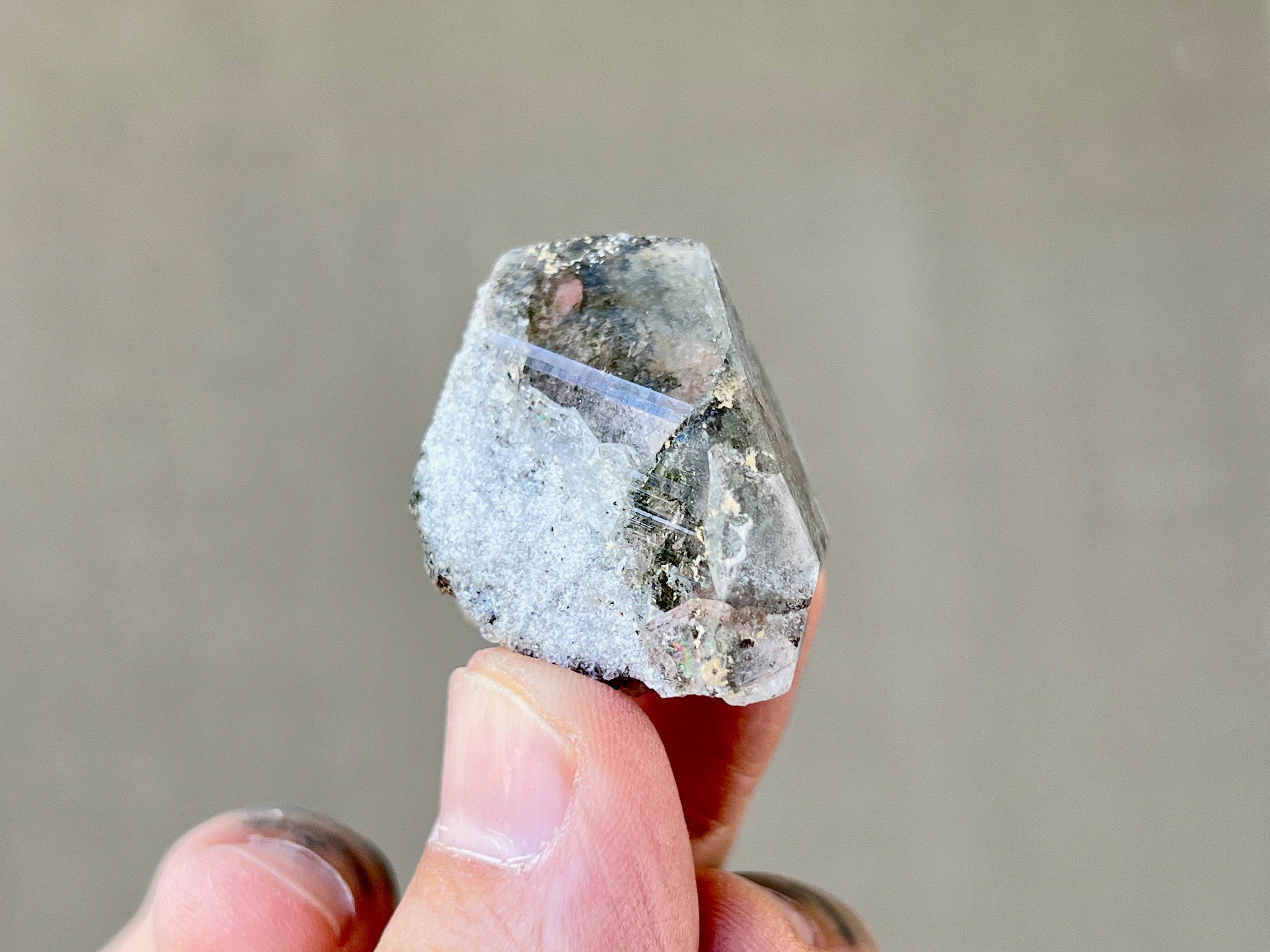 Black Samadhi Quartz with Black Tourmaline, Himalayan Quartz, High ...