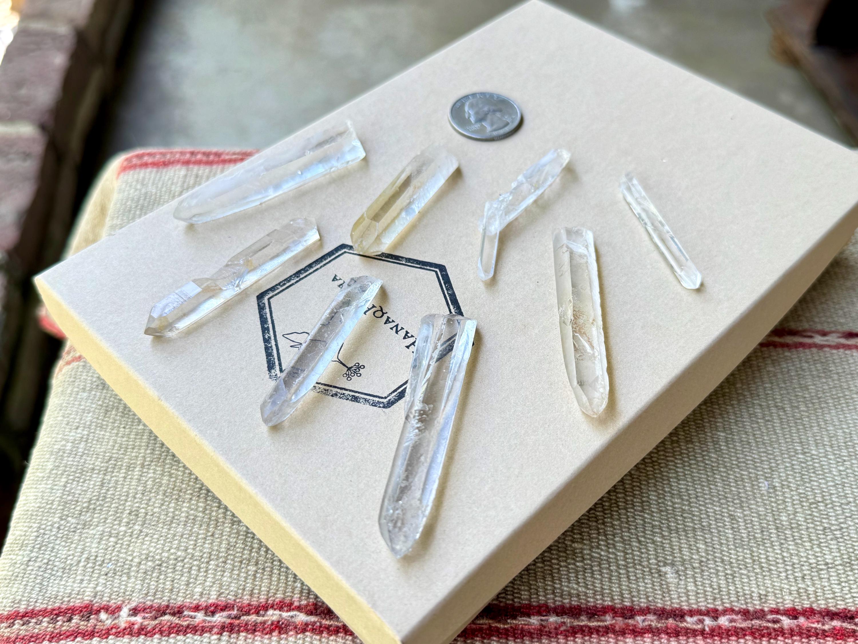 Singing Laser Quartz Lot, 8 Pcs, New Find, Water Clear Quartz Points ...