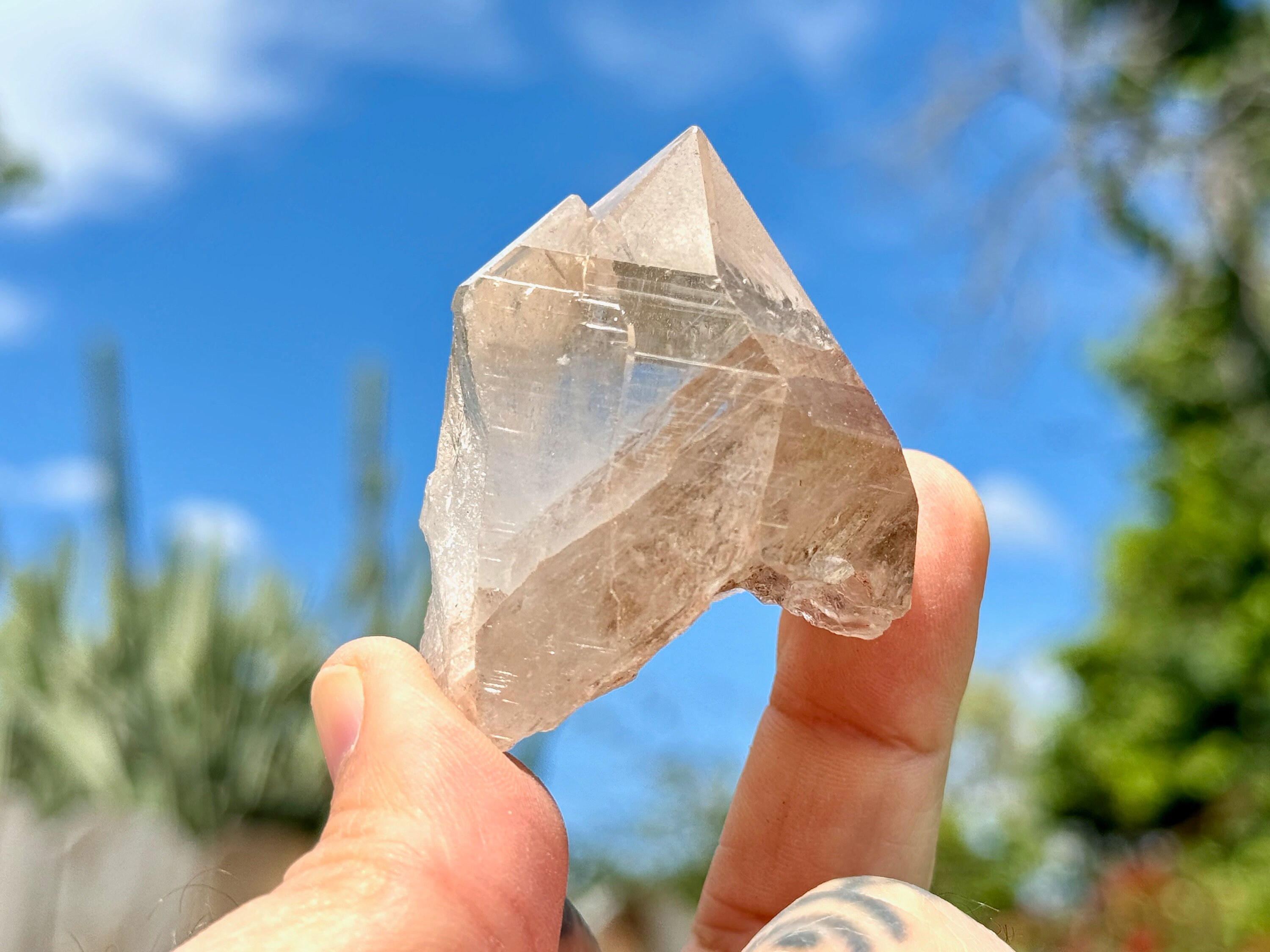 Pink Himalayan Cathedral Quartz, Rare New Find, Water Clear High ...