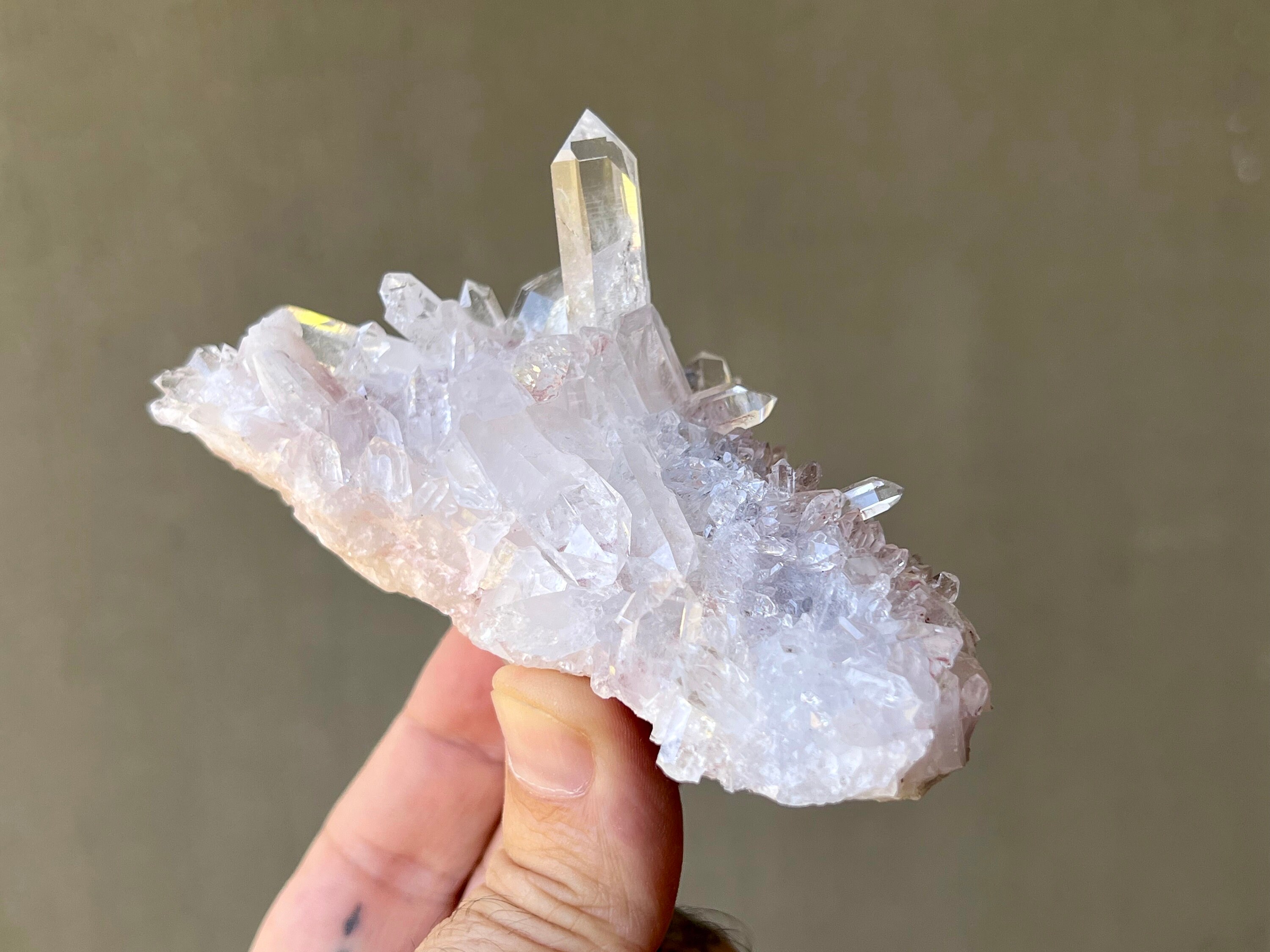 Pink Lemurian Quartz Crystal, New Rare Find, Pink Colombian Lemurian ...