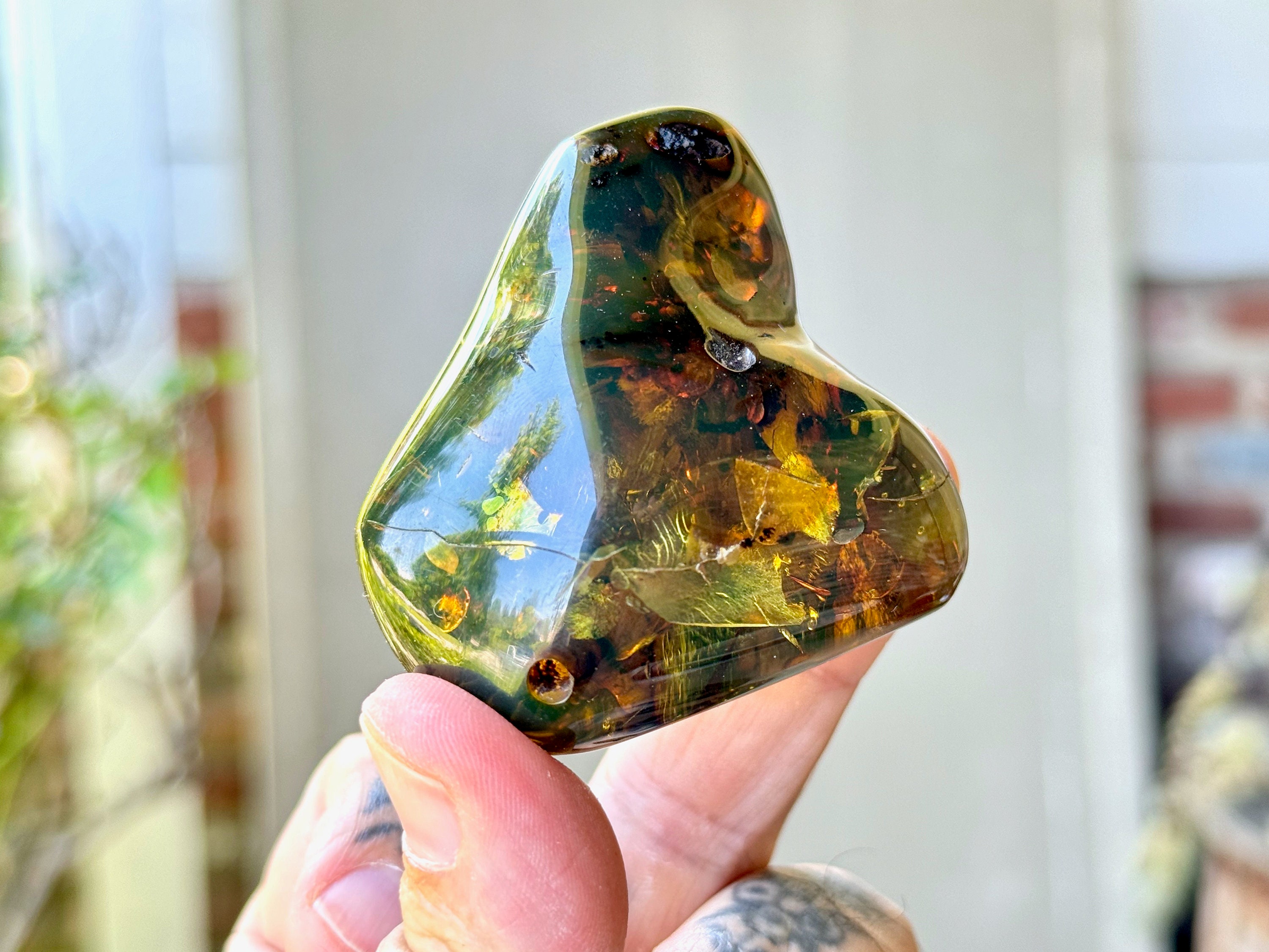 Rare Green Amber Copal Crystal, MINOR SCRATCH and DENT, New Find, Cycle ...