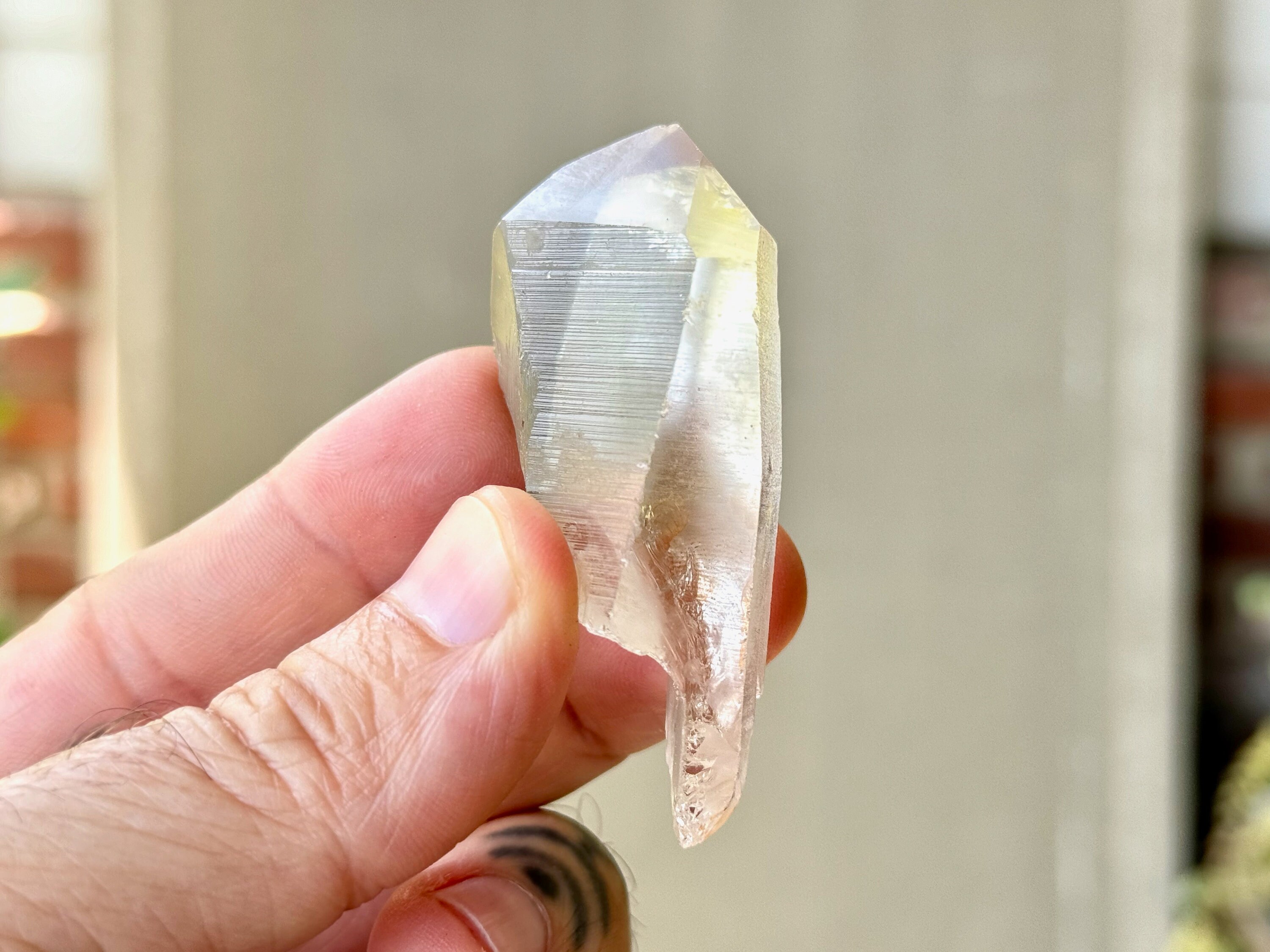 Clear and Smoky Lemurian Quartz Wholesale Lot with Double Terminations, 10 Pieces (517g), Mixed ...