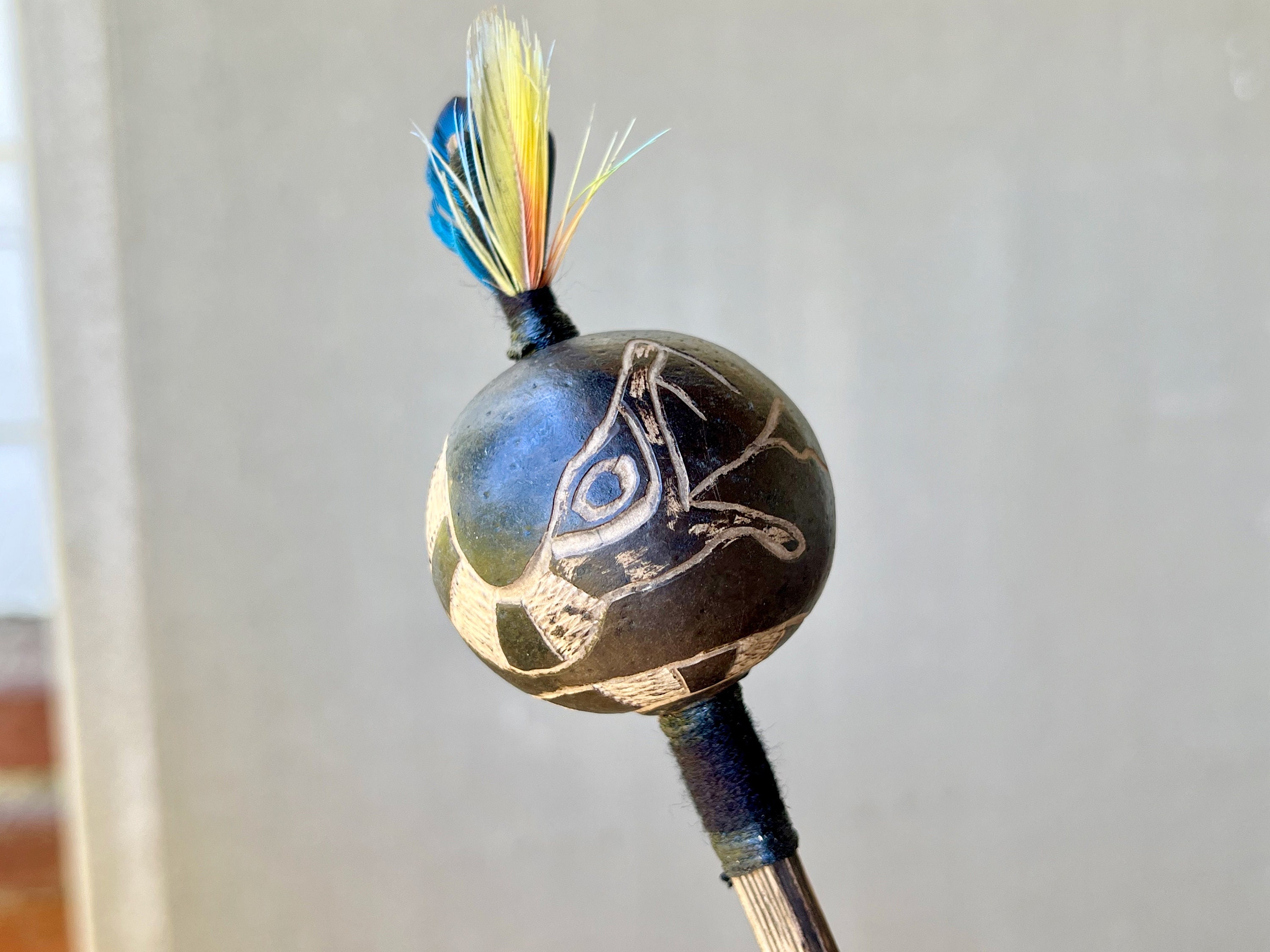 Shaman Rattle, Traditional Shipibo Rattle for Shamanic Plant Medicine ...