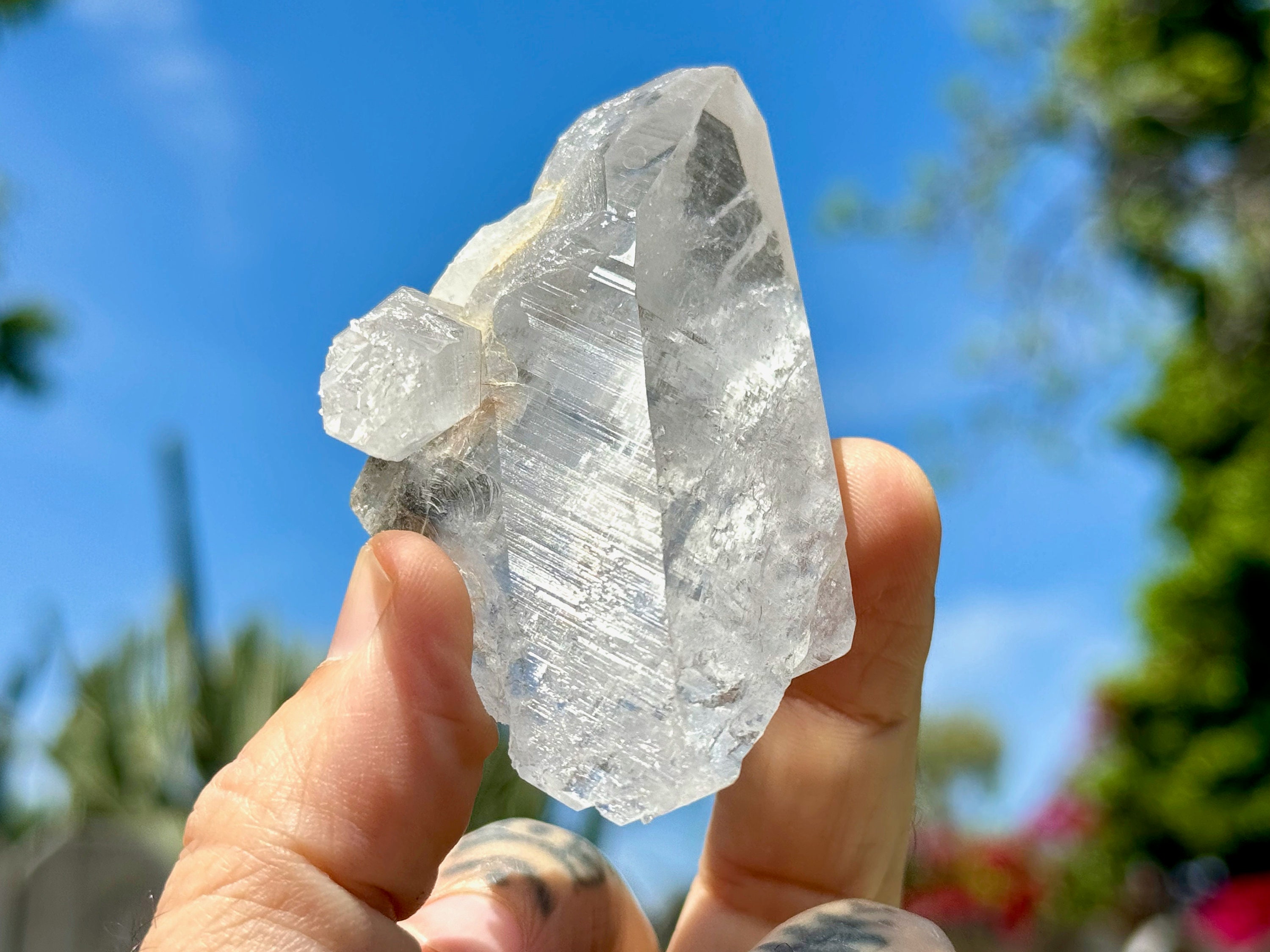 Samadhi Quartz with Record Keepers, Black Tourmaline, 95g, New Find ...