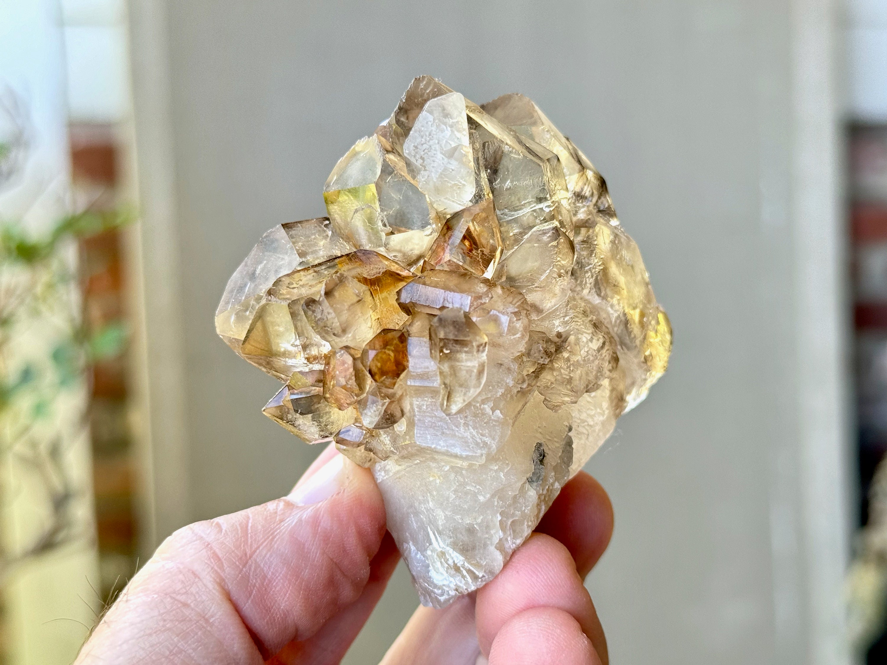 Elestial Quartz Cluster with Mild Citrine Inclusion from BG3 Citrine ...